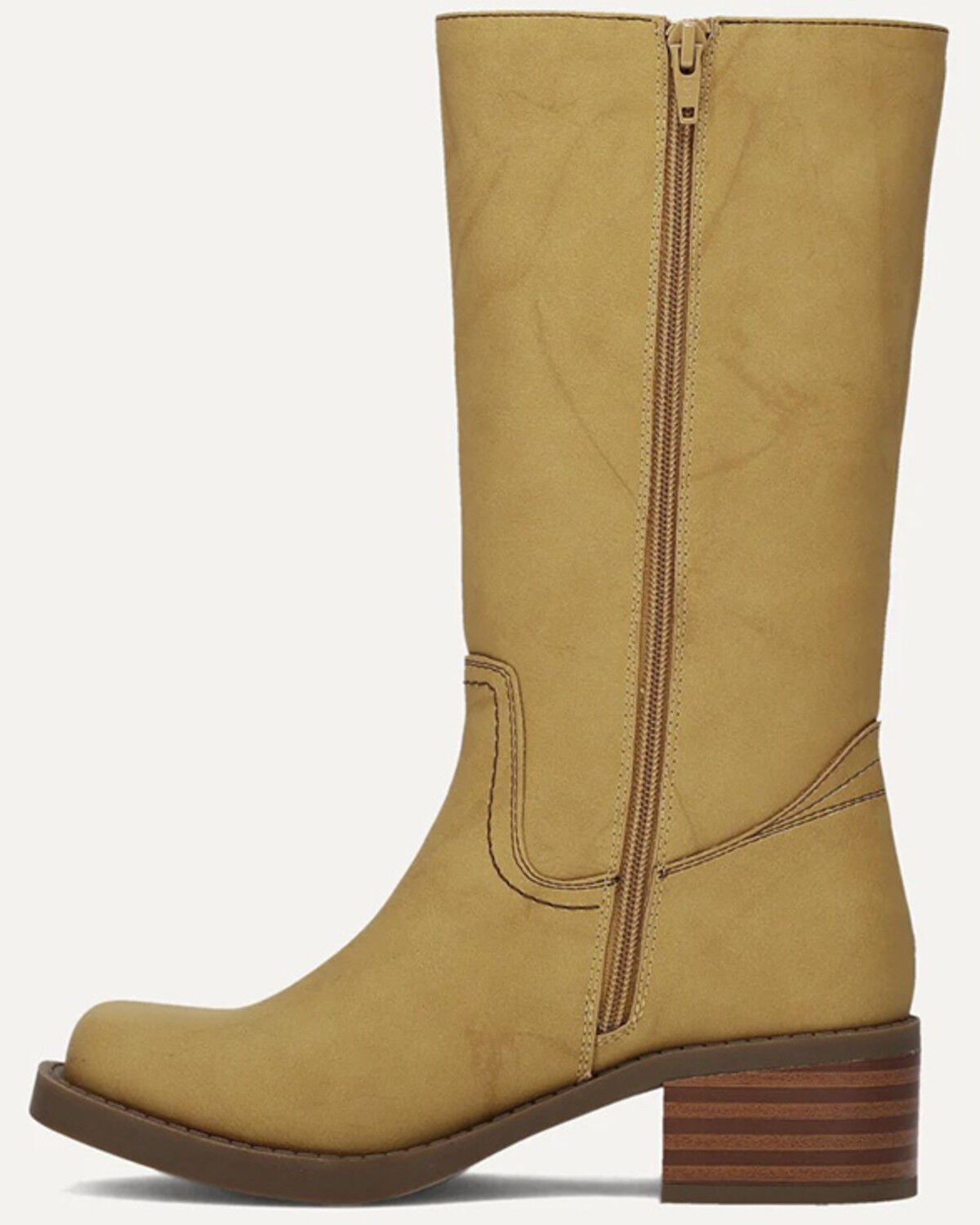 Frye & Co Girls' Miranda Tall Fashion Boots - Broad Square Toe, Yellow
