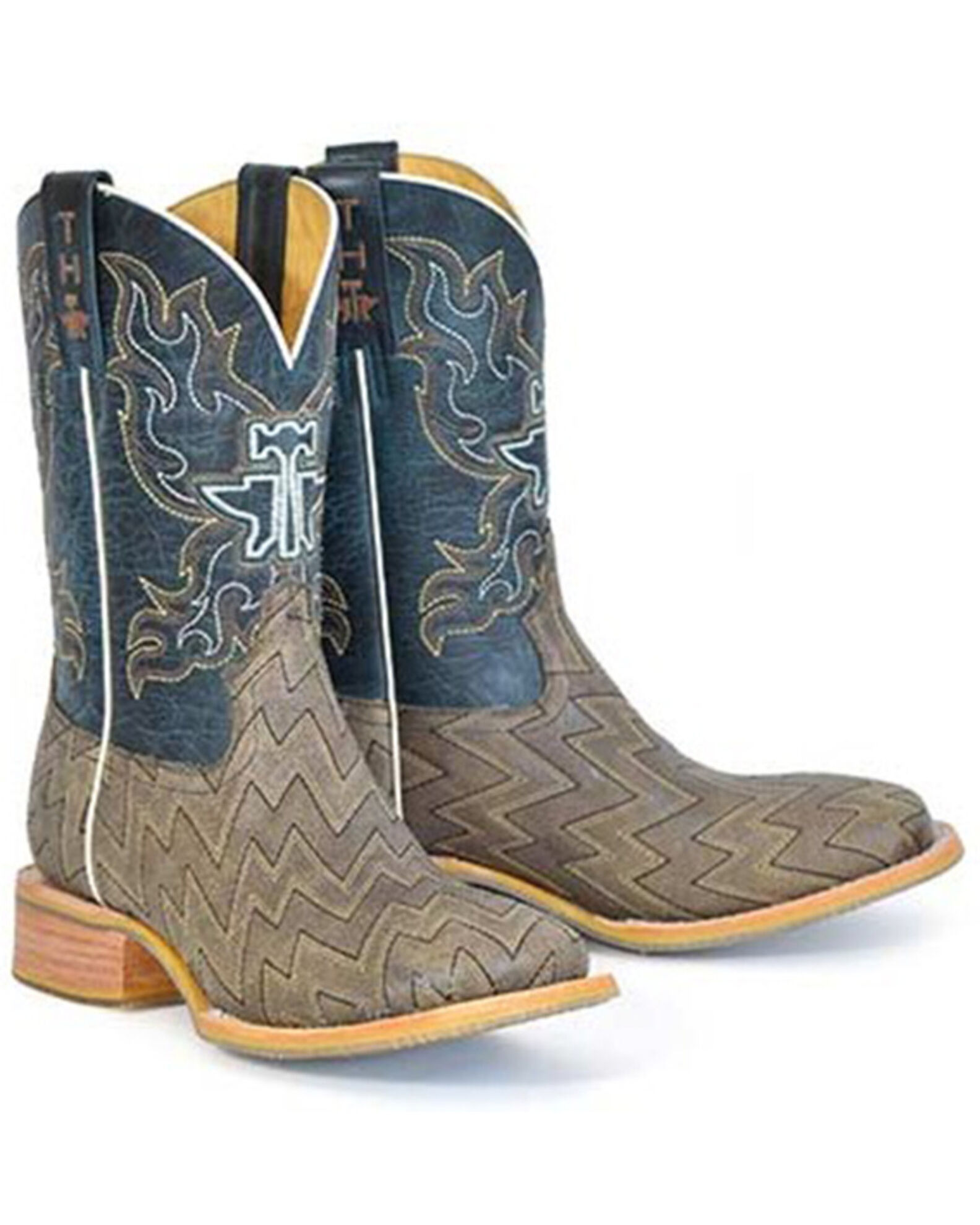 Product Name Tin Haul Mens Lightning Strikes Western Boots Broad