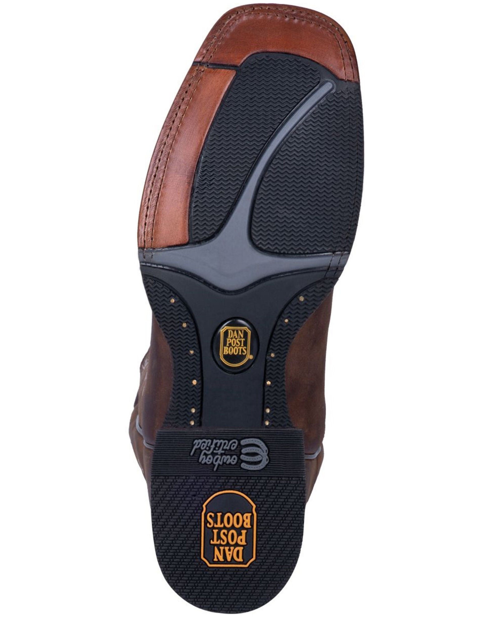 Dan Post Men's Abram Western Performance Boots - Broad Square Toe, Tan