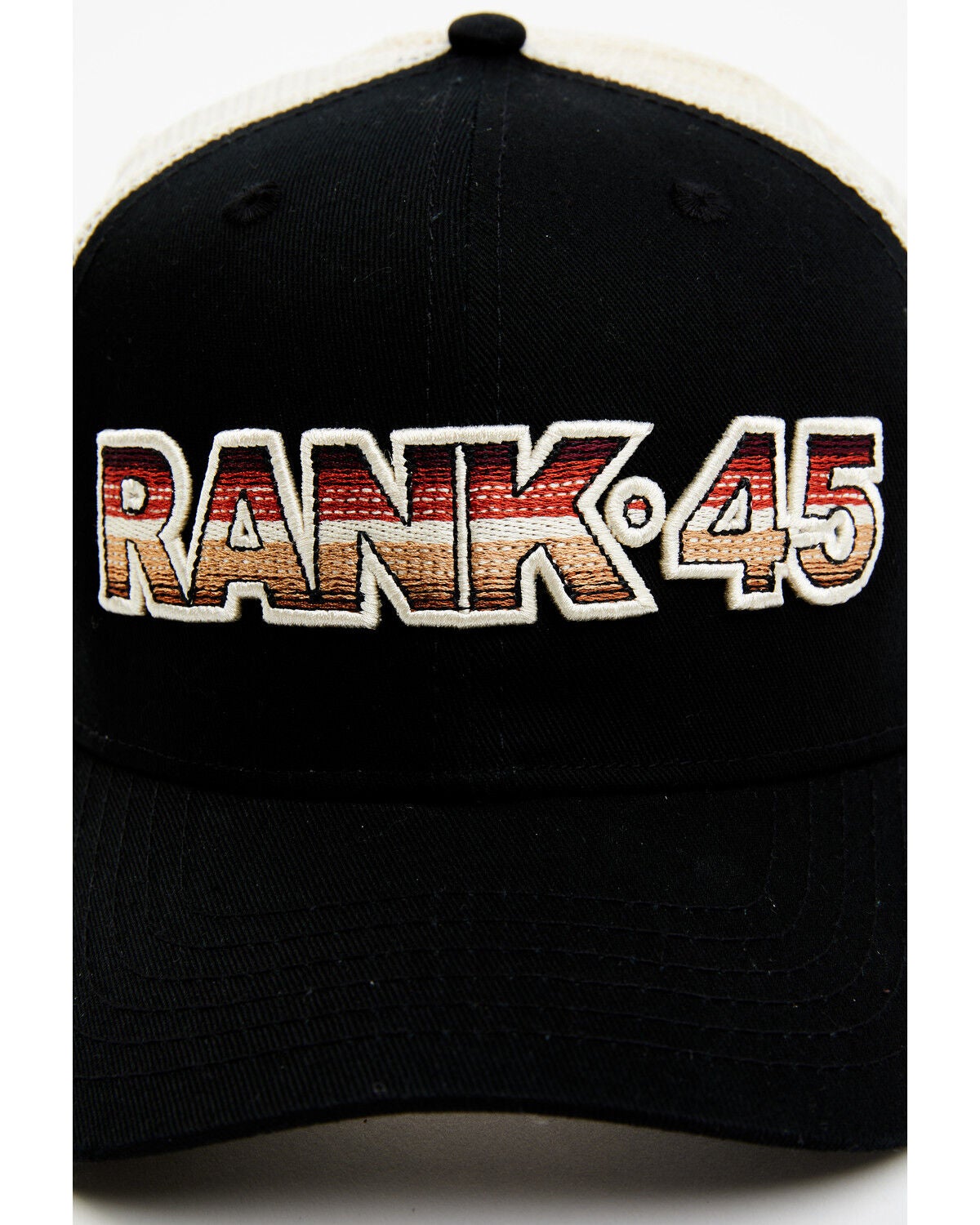 RANK 45® Men's Serape Logo Mesh-Back Baseball Cap, Black