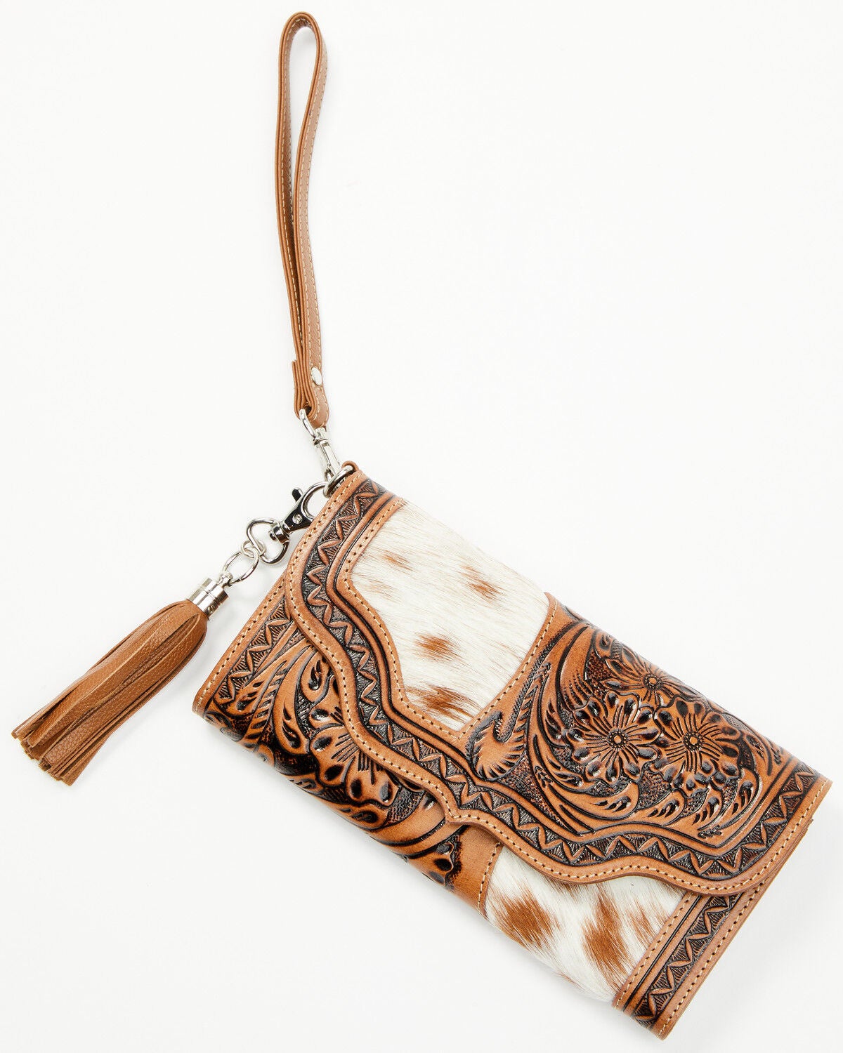 Shyanne Women's Brazos Bluff Hand-Tooled Wallet, Brown