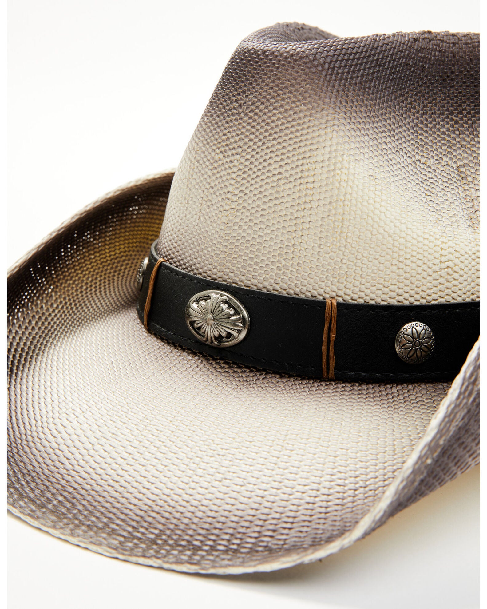 Cody James Tumbleweed Straw Cowboy Hat, Cream/black