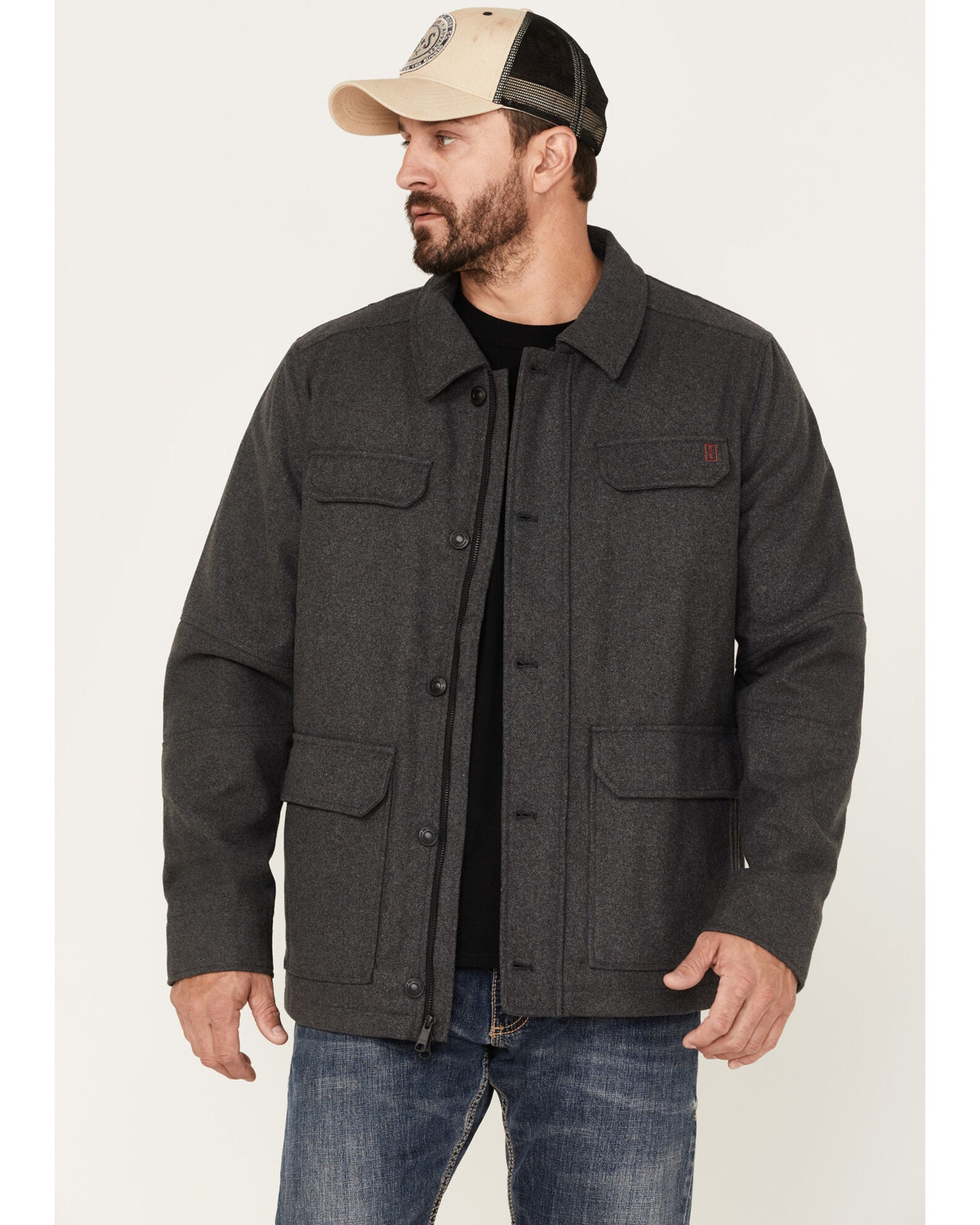 Brothers and Sons Wool Cruiser Jacket, Charcoal
