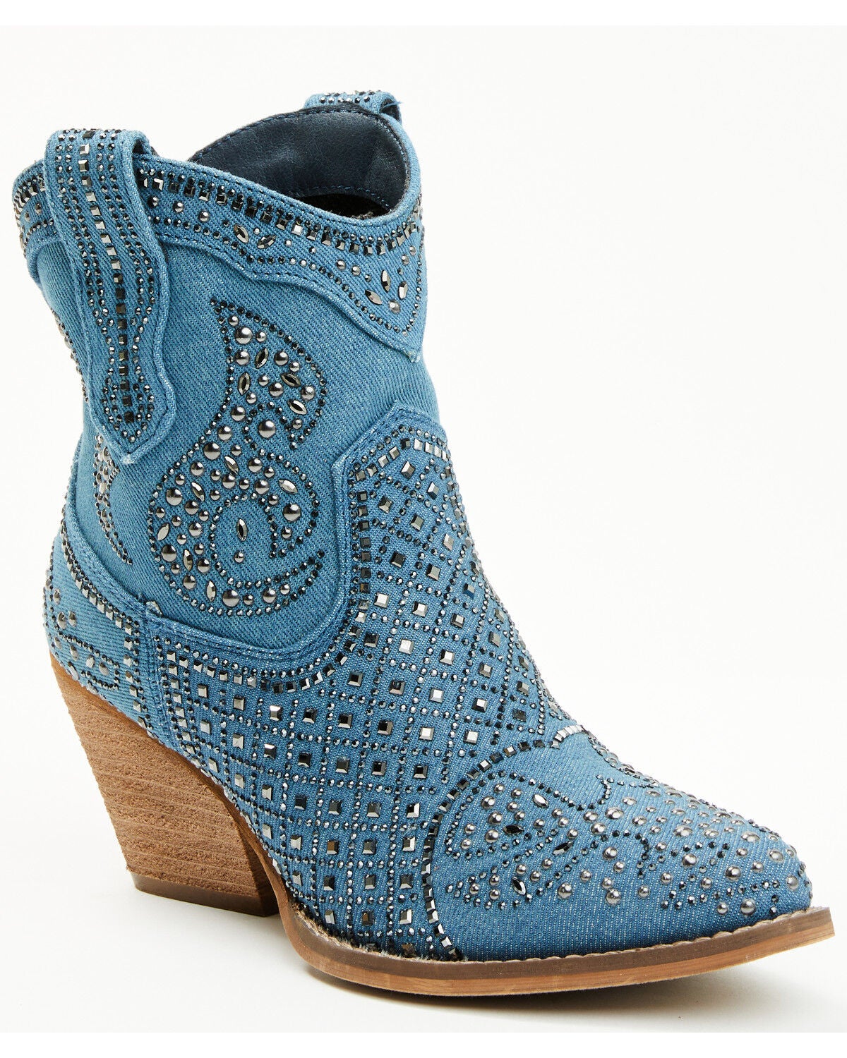 Very G Women's Show Off Fashion Booties - Round Toe, Blue, hi-res
