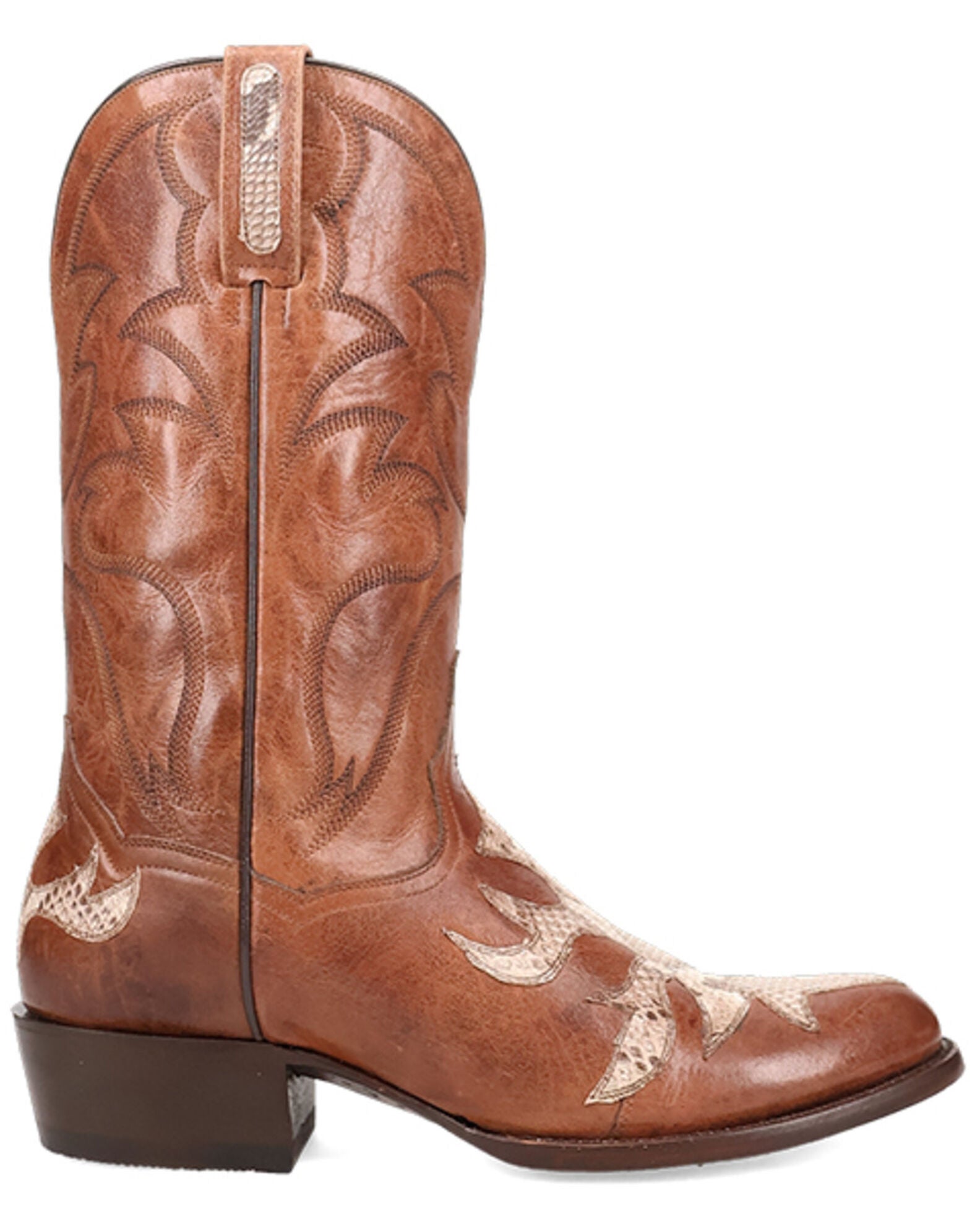 Dan Post Men's Exotic Snake Western Boots - Round Toe, Natural