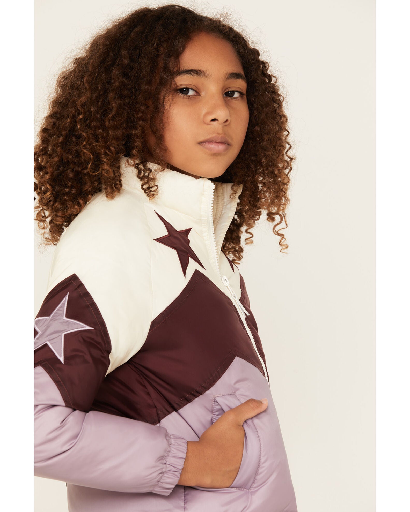 Product Name: Shyanne Girls' Chevron Color Block Star Jacket