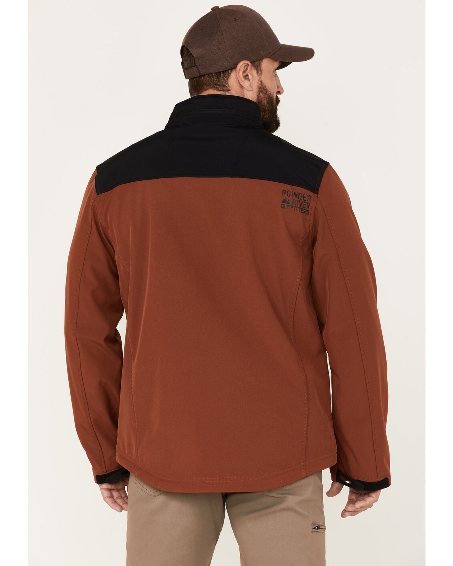 Powder River Outfitters Men's Solid Softshell Jacket, Rust Copper