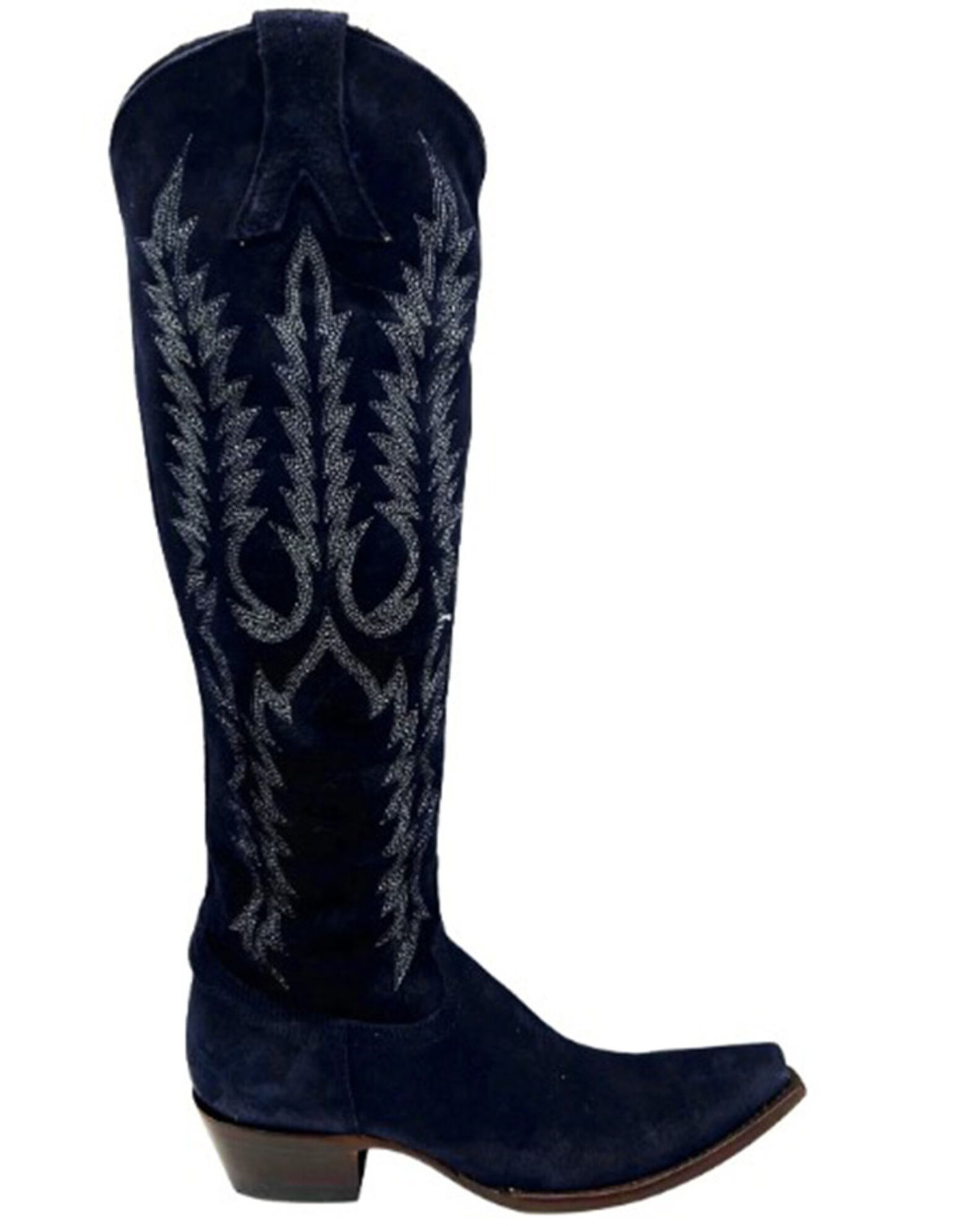 Old Gringo Womens Mayra Tall Western Boots Snip Toe Navy