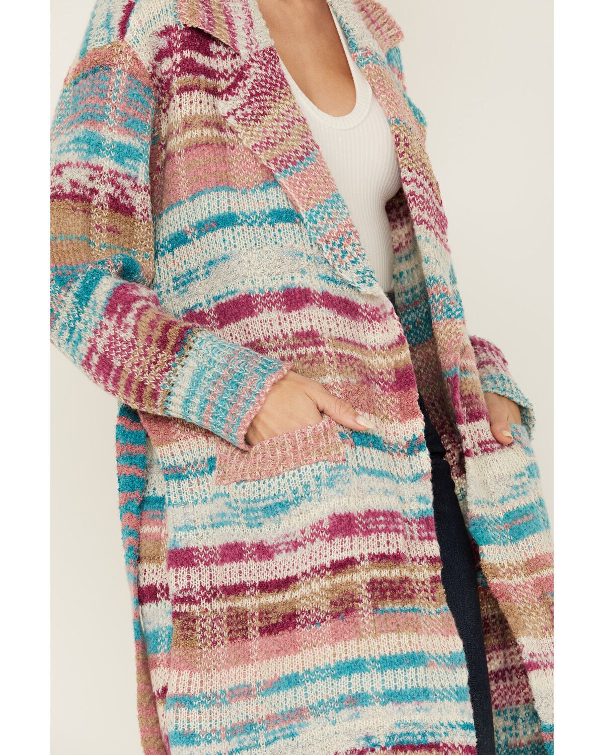Room 34 Women's Color Block Cardigan , Periwinkle