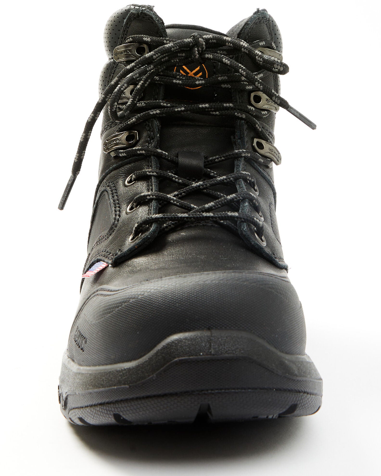 Hawx Men's 6" Anthem Waggled Lace-Up Work Boots - Composite Toe, Black