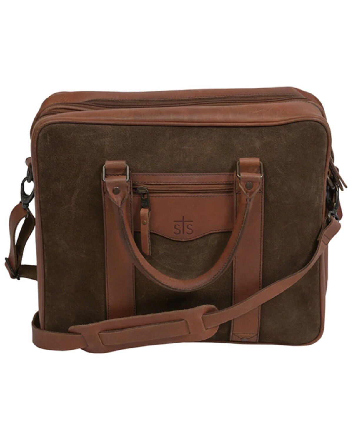 STS Ranchwear By Carroll Brown Foreman ll Briefcase, Tan, hi-res