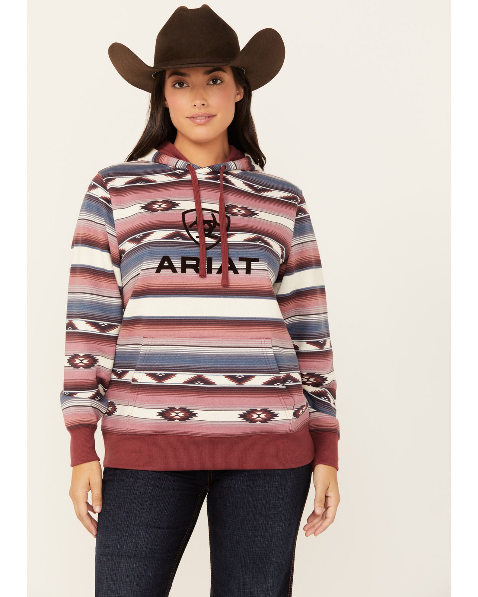 Product Name: Ariat Women's R.E.A.L Southwestern Brazil Print Logo Hoodie
