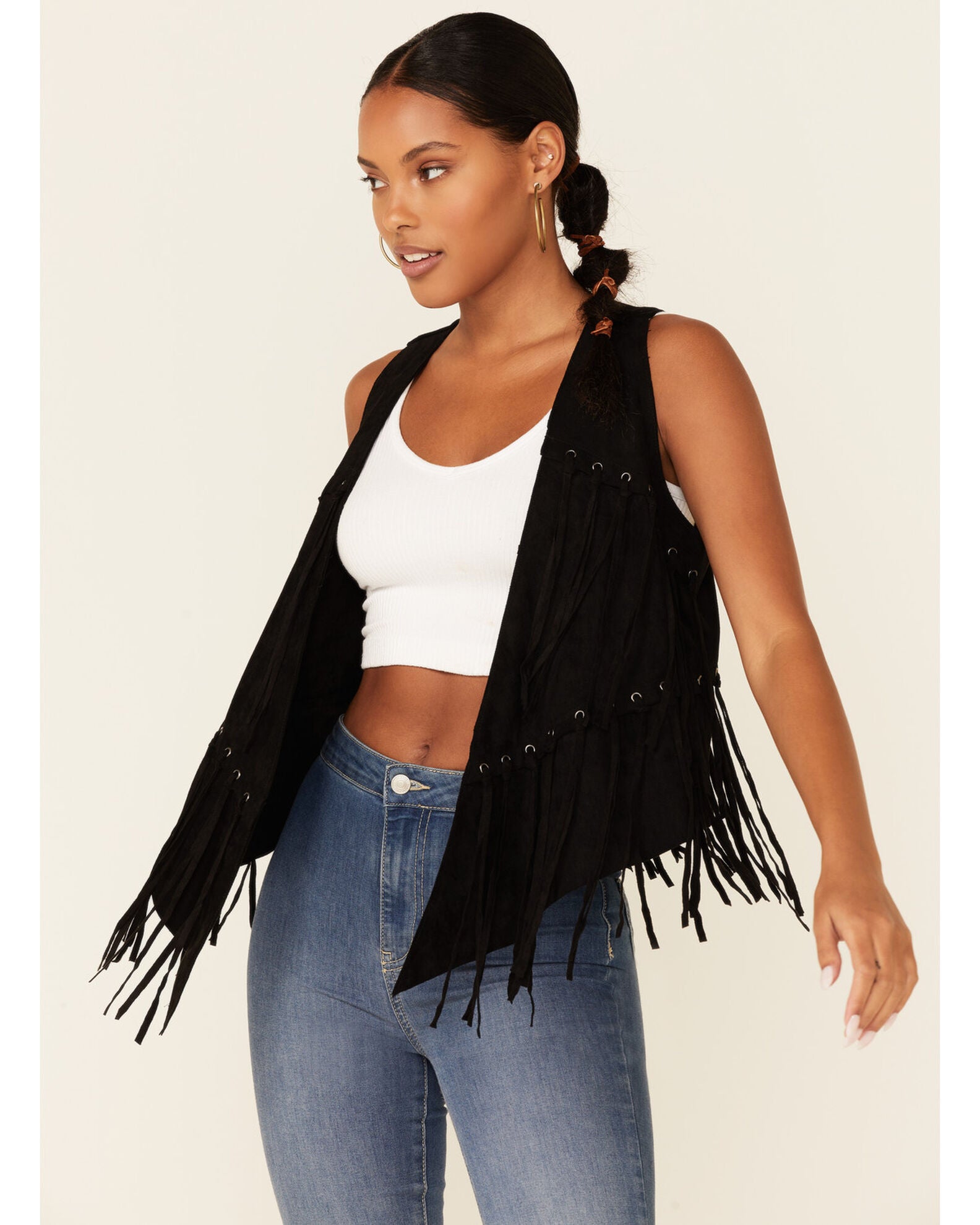 Product Name: Vocal Women's Faux Suede Fringe Vest