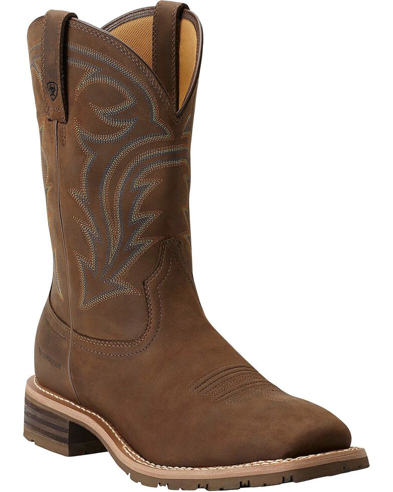 Ariat Hybrid Rancher Waterproof Pull-On Work Boots - Square Toe | Sheplers