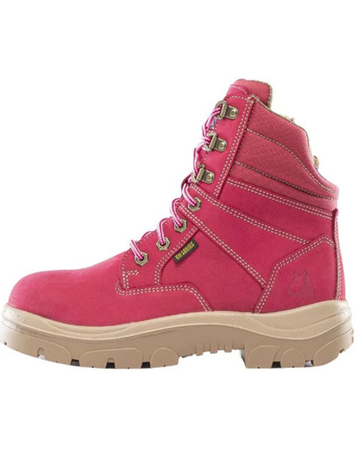 Steel Blue Women's Southern Cross Zip Work Boots - Steel Toe, Pink