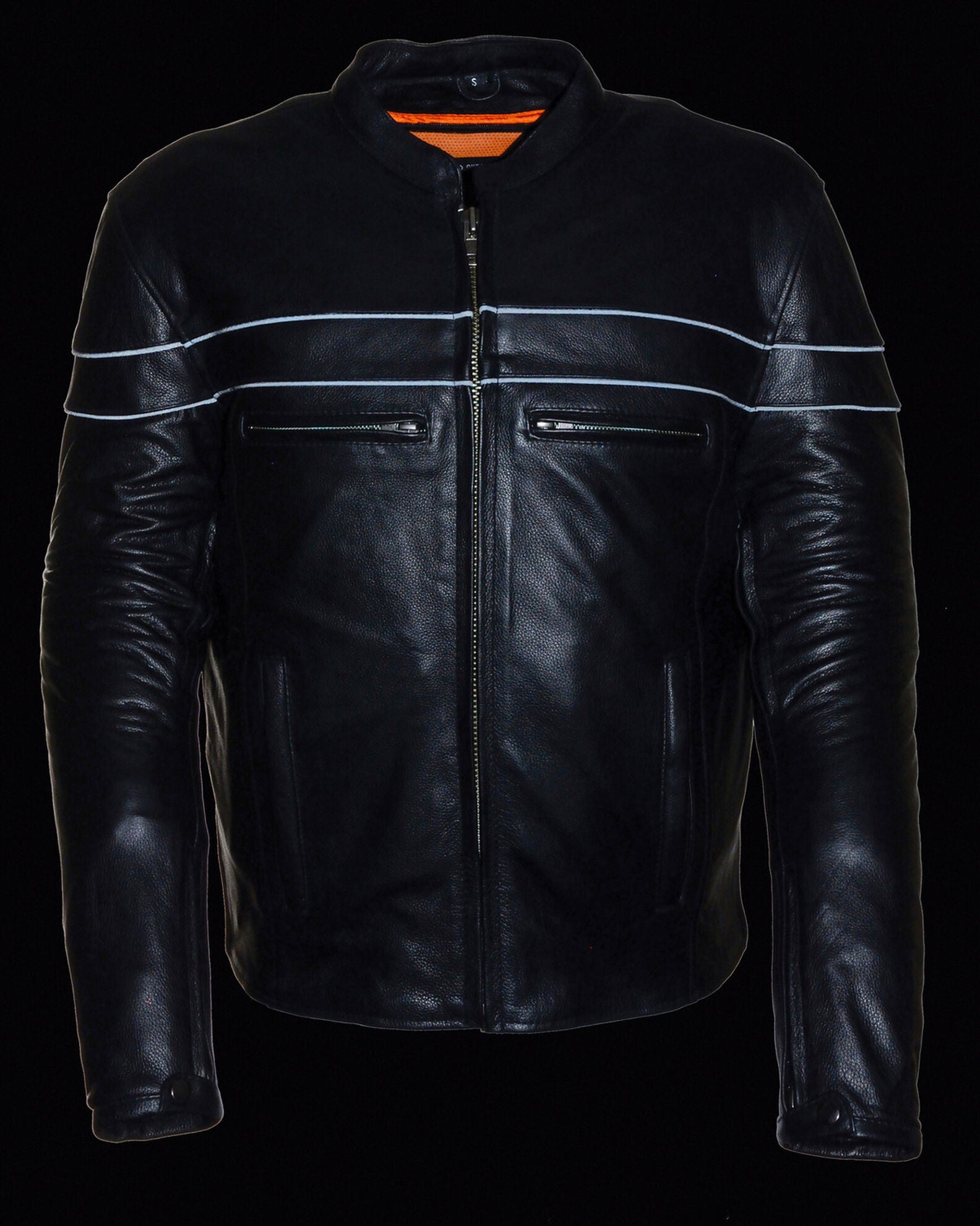 Milwaukee Leather Men's Sporty Scooter Crossover Jacket, Black