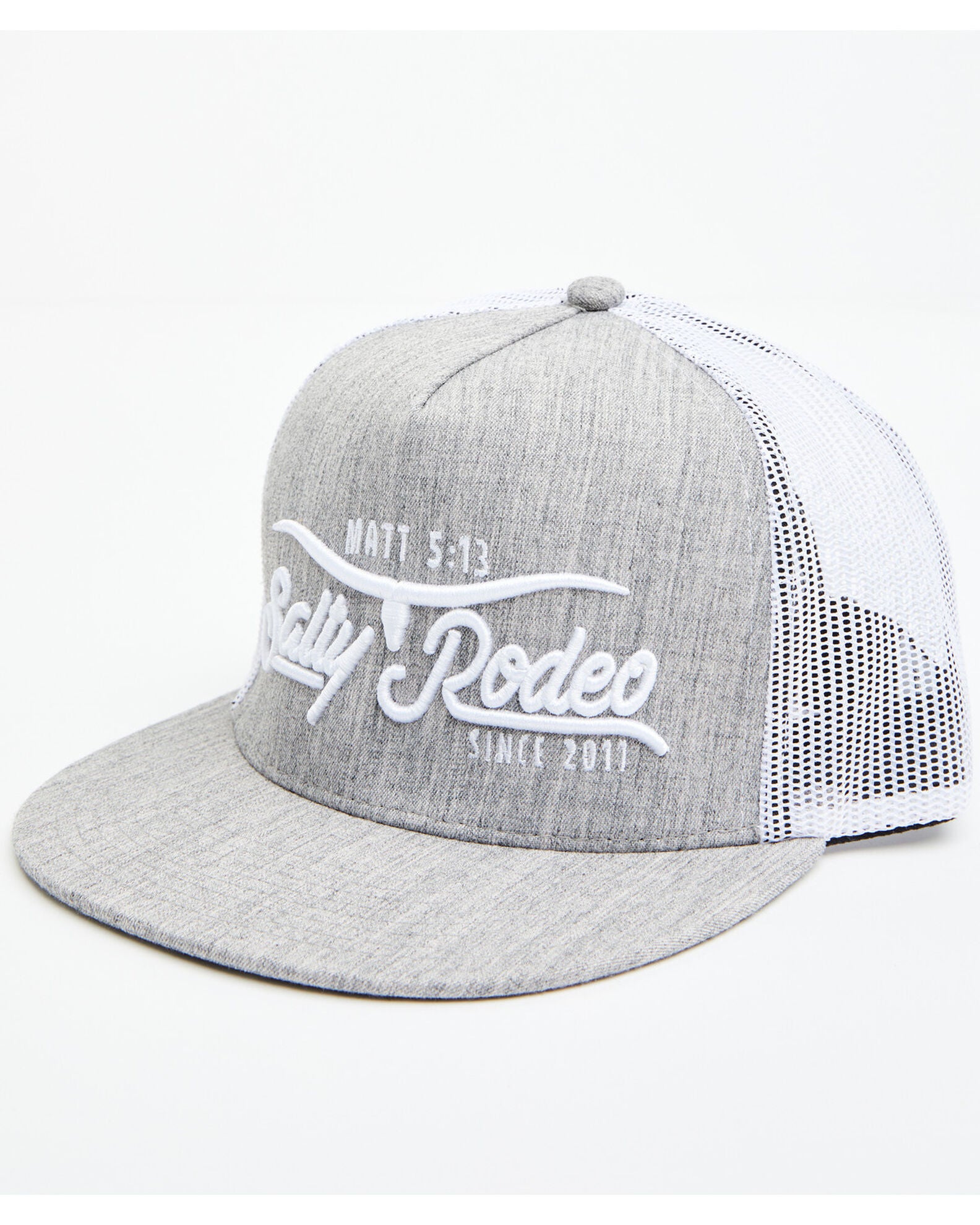 Product Name: Salty Rodeo Men's Longhorn Logo Embroidered Trucker Cap