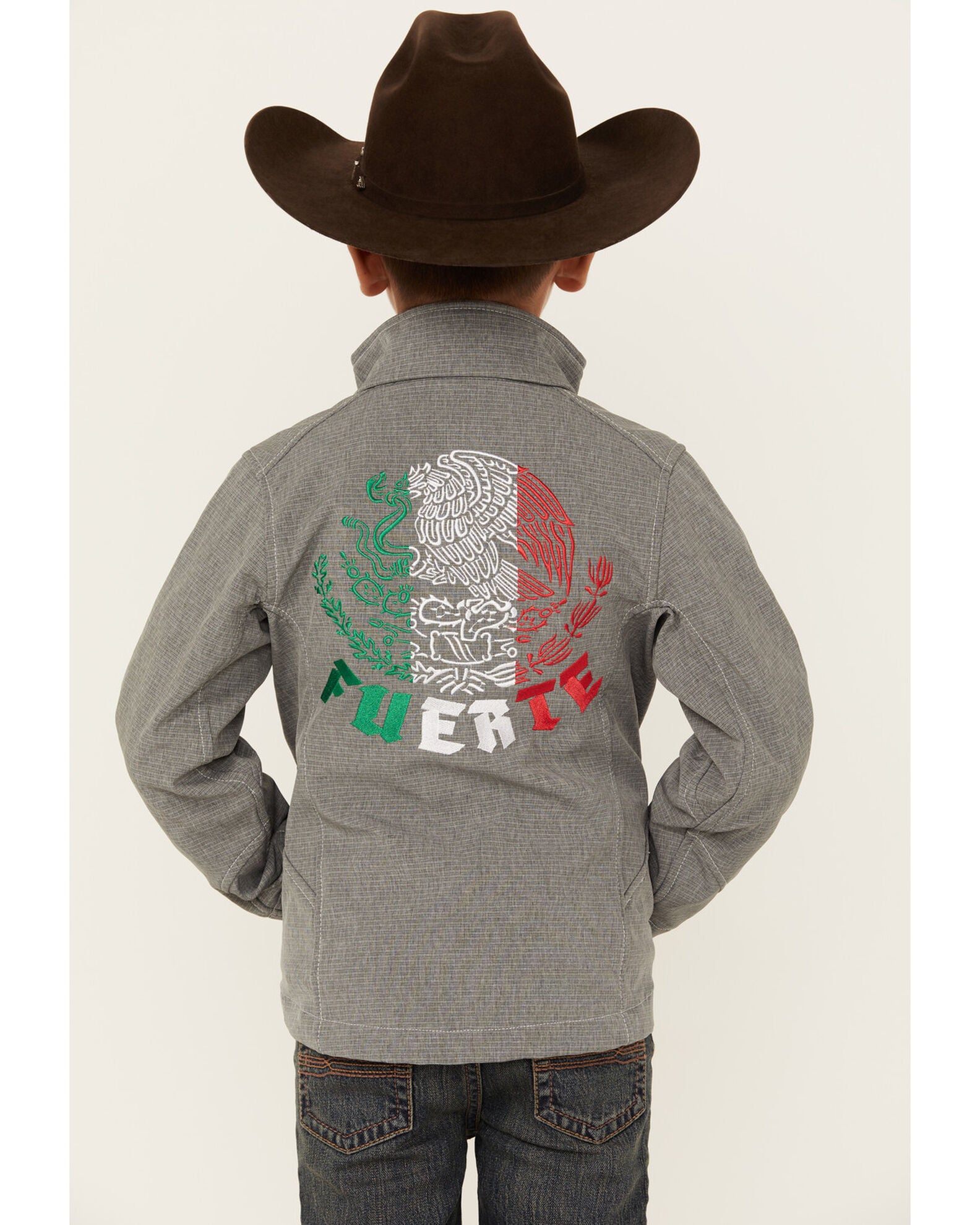 Cowboy Hardware Boys' Fuerte Bull Zip Jacket, Grey