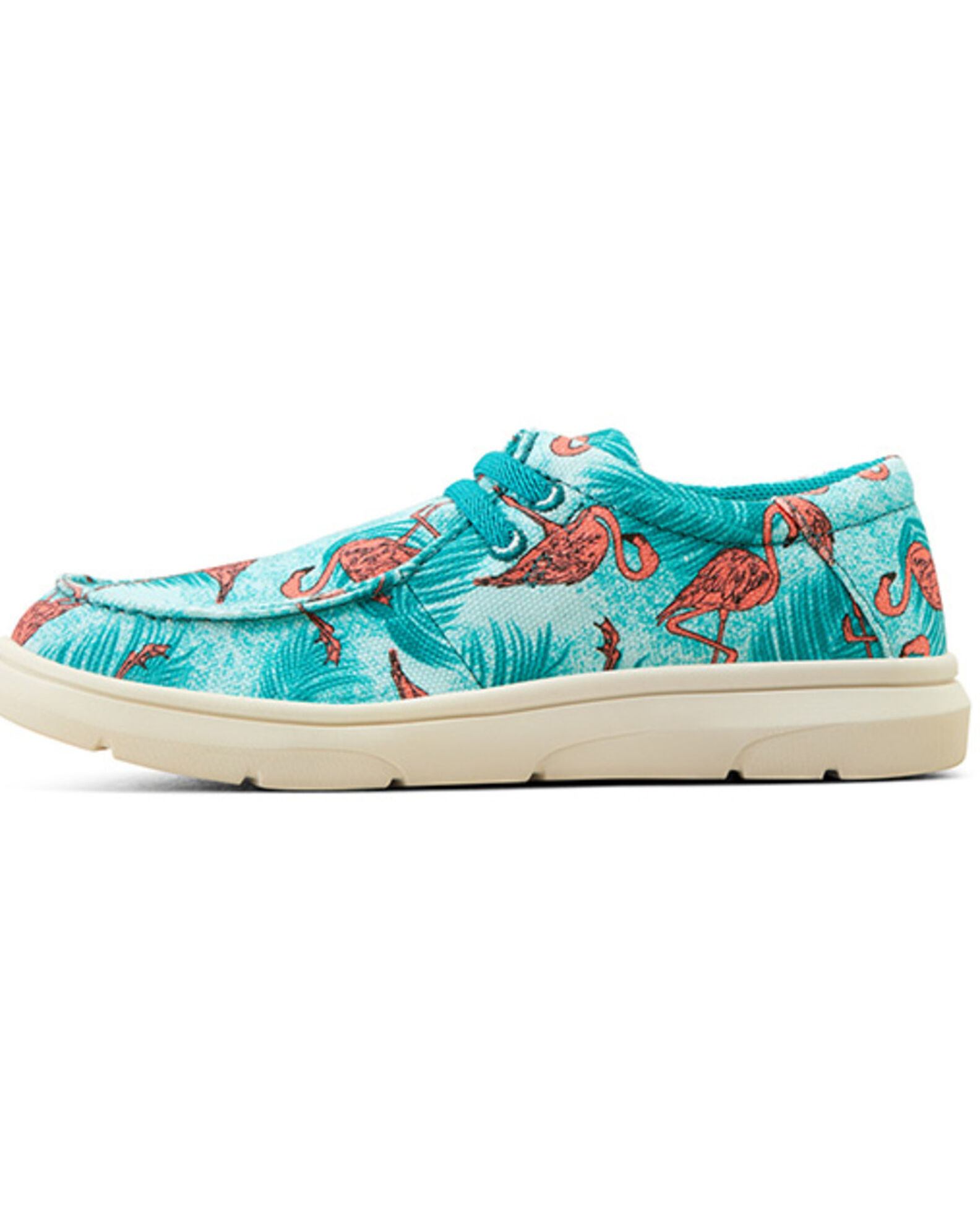 Product Name Ariat Girls Flamingo Print Hilo Casual Shoes Moc Toe