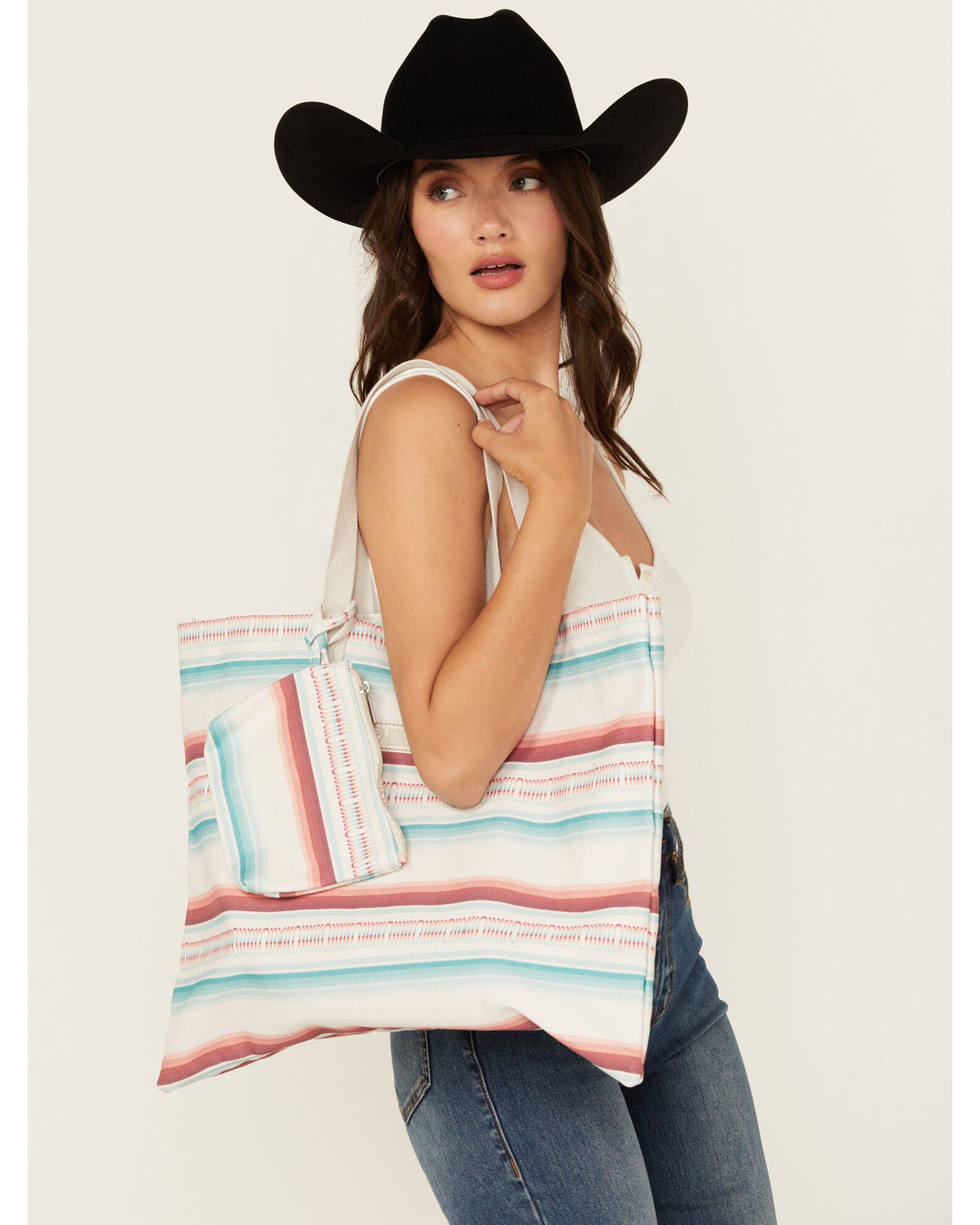 Product Name: Rock & Roll Denim Serape Print Bag