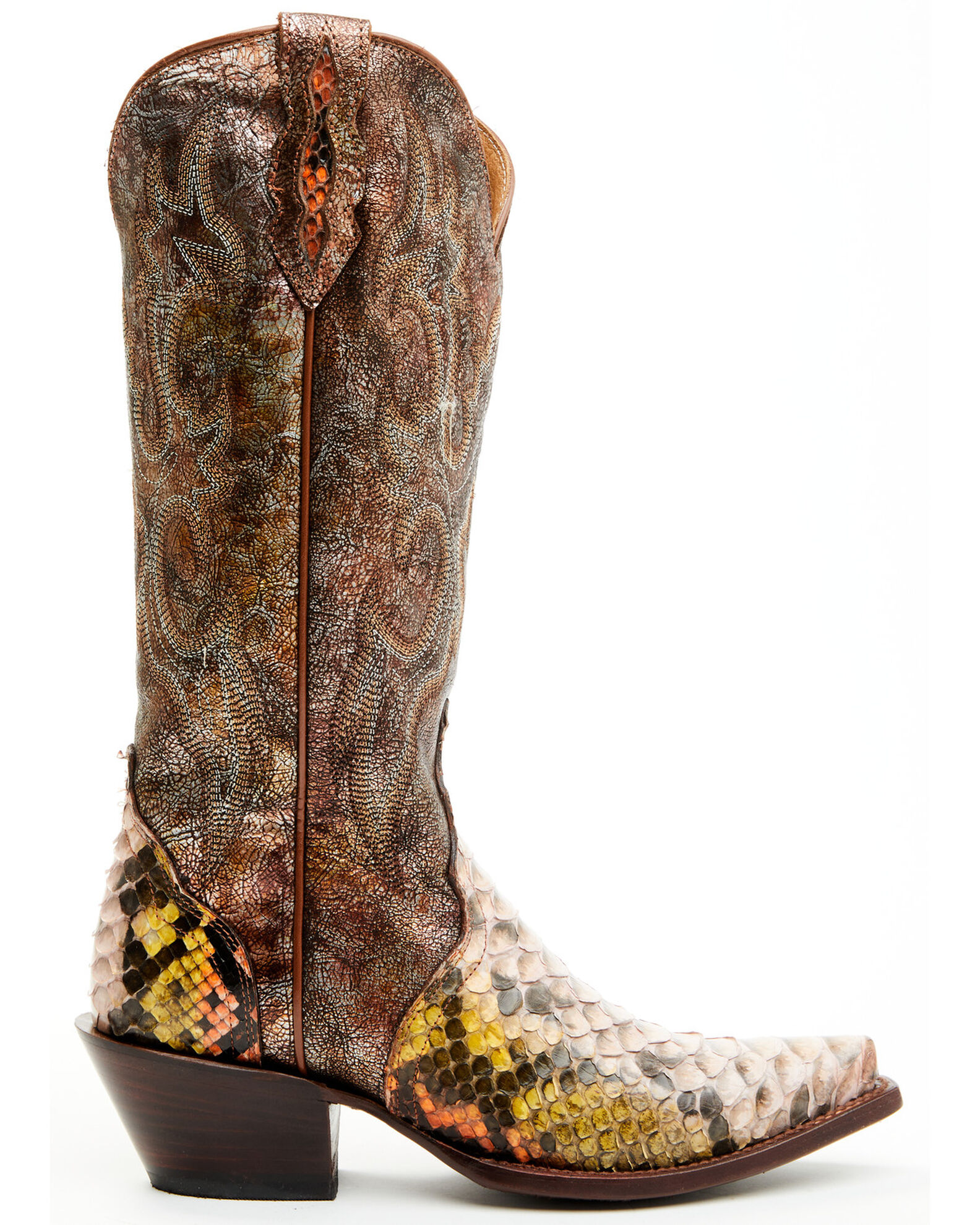 Product Name Shyanne Womens Cayenne Exotic Python Tall Western Boots