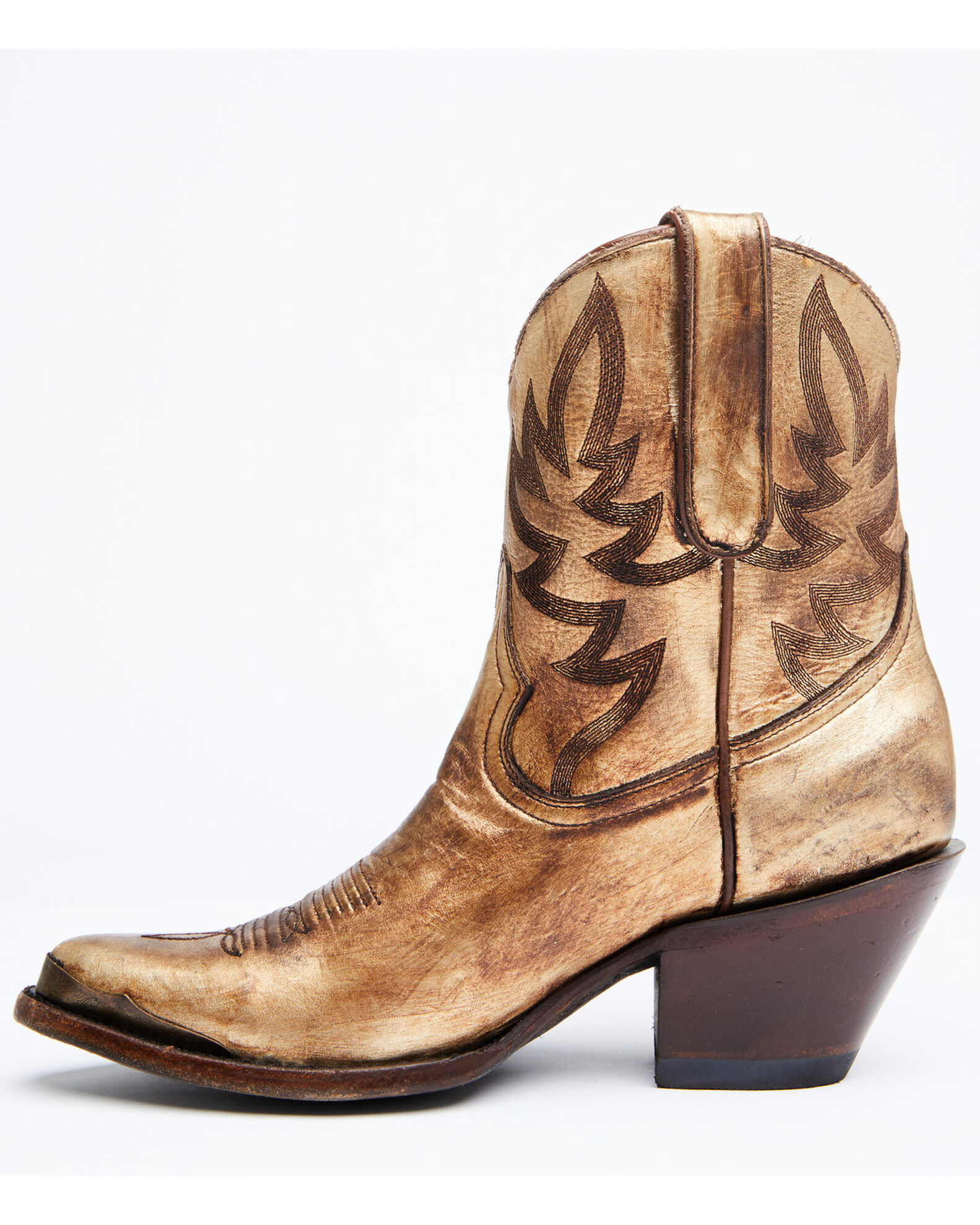 Idyllwind Womens Wheels Western Booties Round Toe Gold