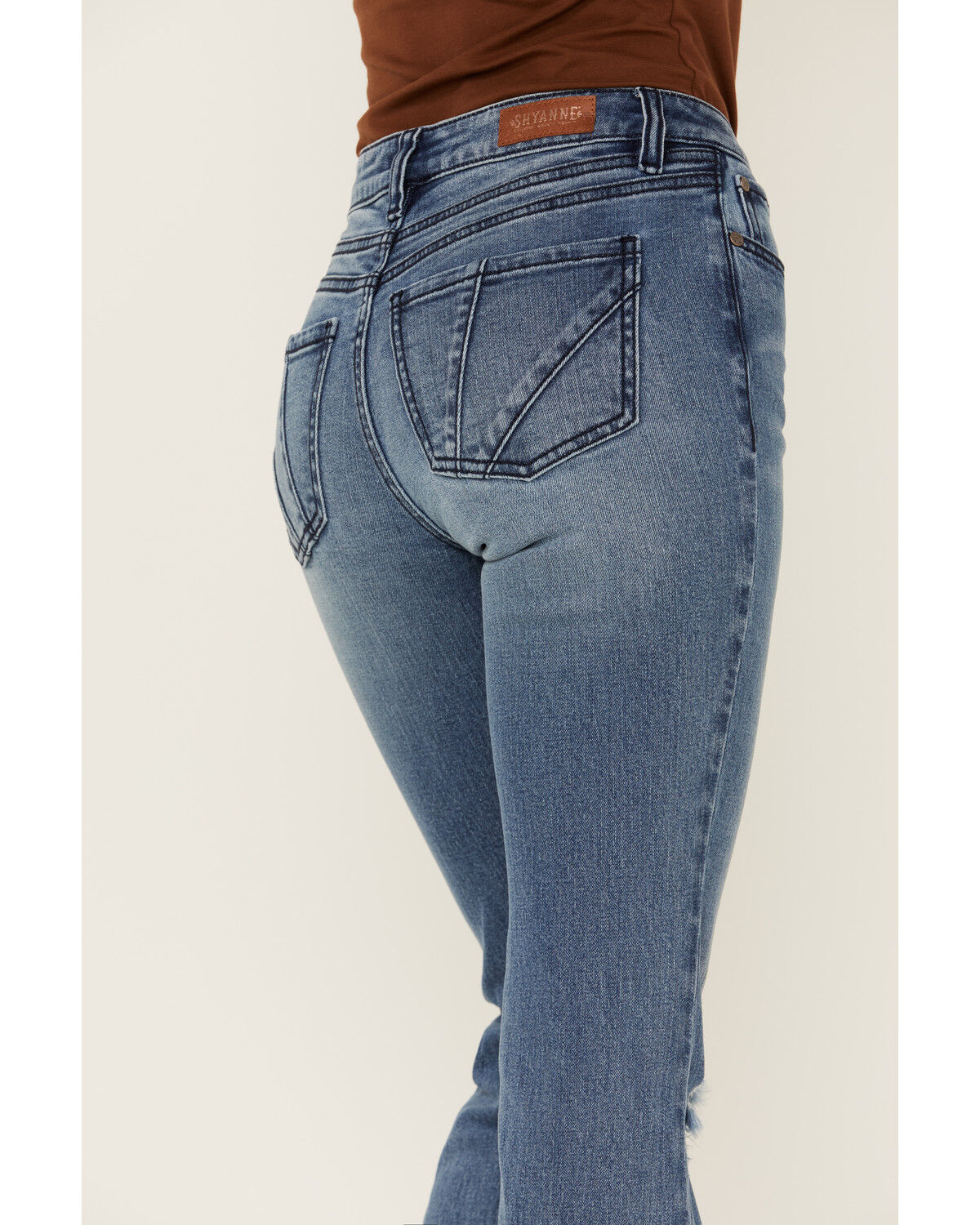 Shyanne Women's Mid Release Hem Side Slit Flare Jeans | Sheplers Shyanne Women's Mid Release Hem Side Slit Flare Jeans | Sheplers