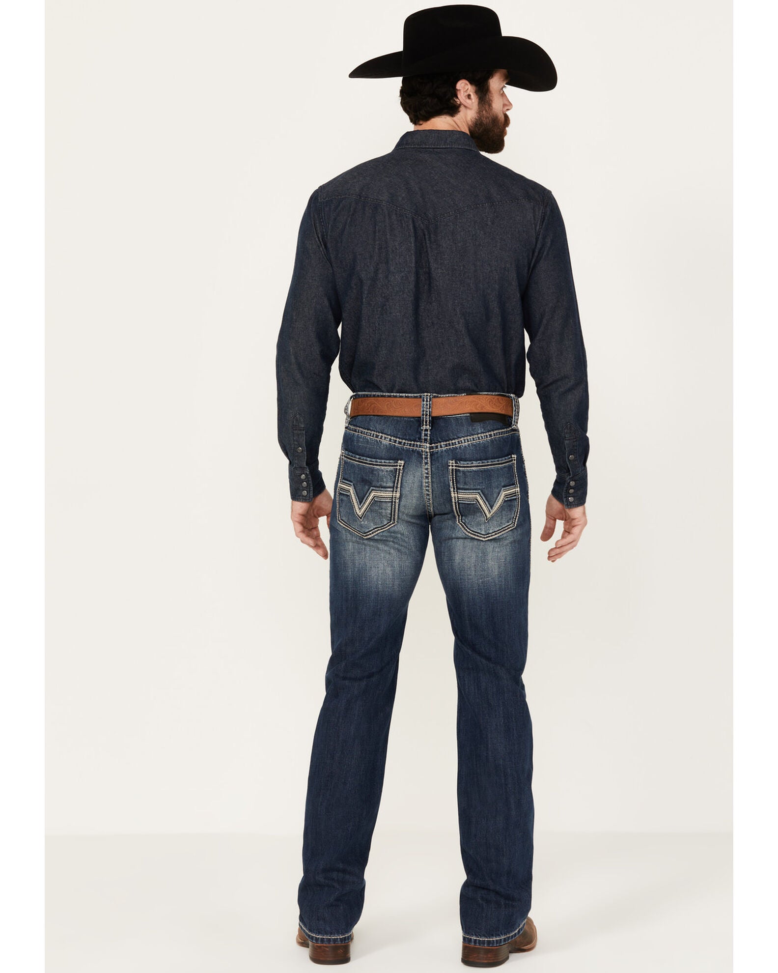 Product Name: Rock & Roll Denim Men's Pistol Dark Vintage Wash Straight ...
