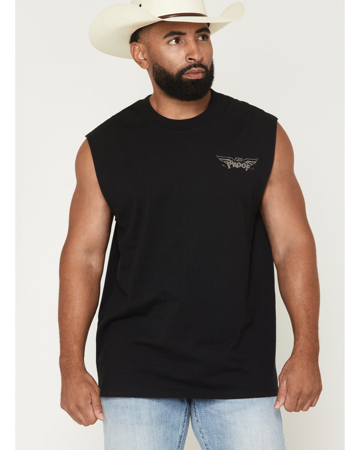 Moonshine Spirit Men's Guitar Skull Muscle Tank, Black