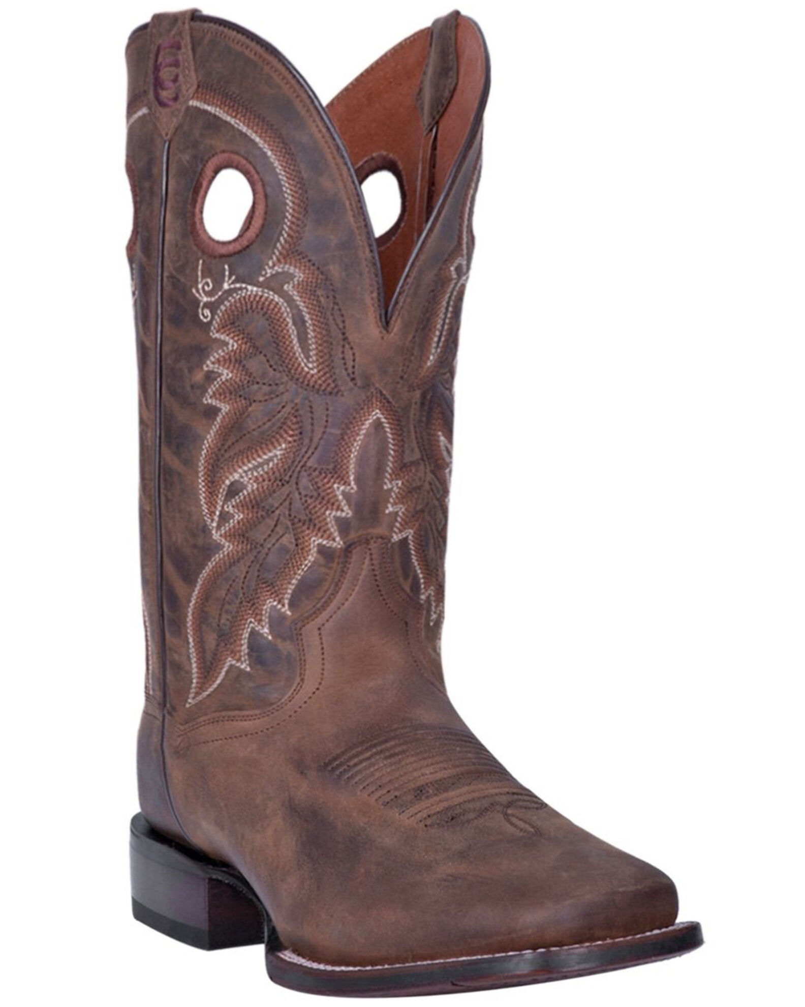 Dan Post Mens Abram Western Performance Boots Broad Square Toe Tan