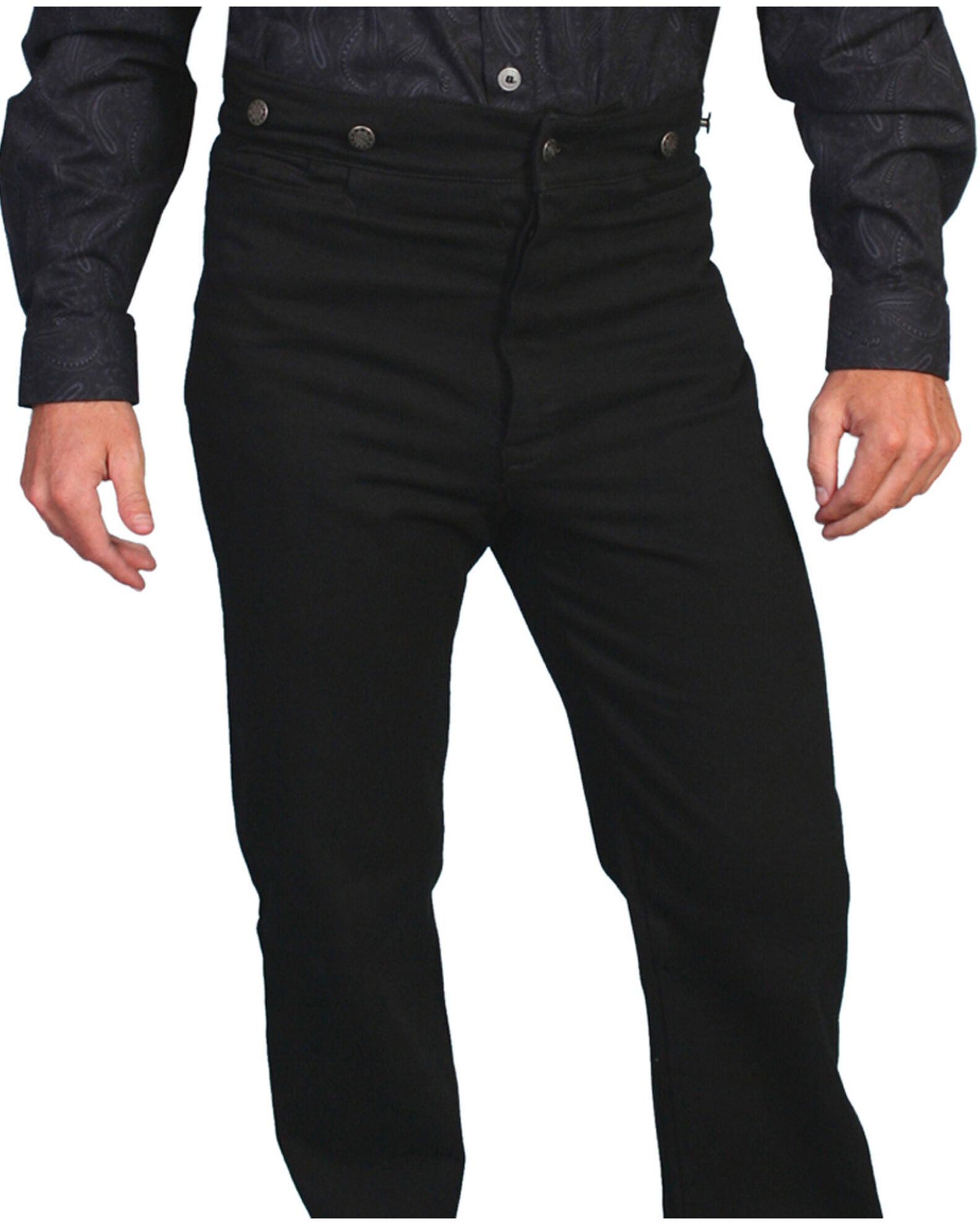 Wahmaker by Scully Men's Canvas Saddle Seat Pants - Tall, Black