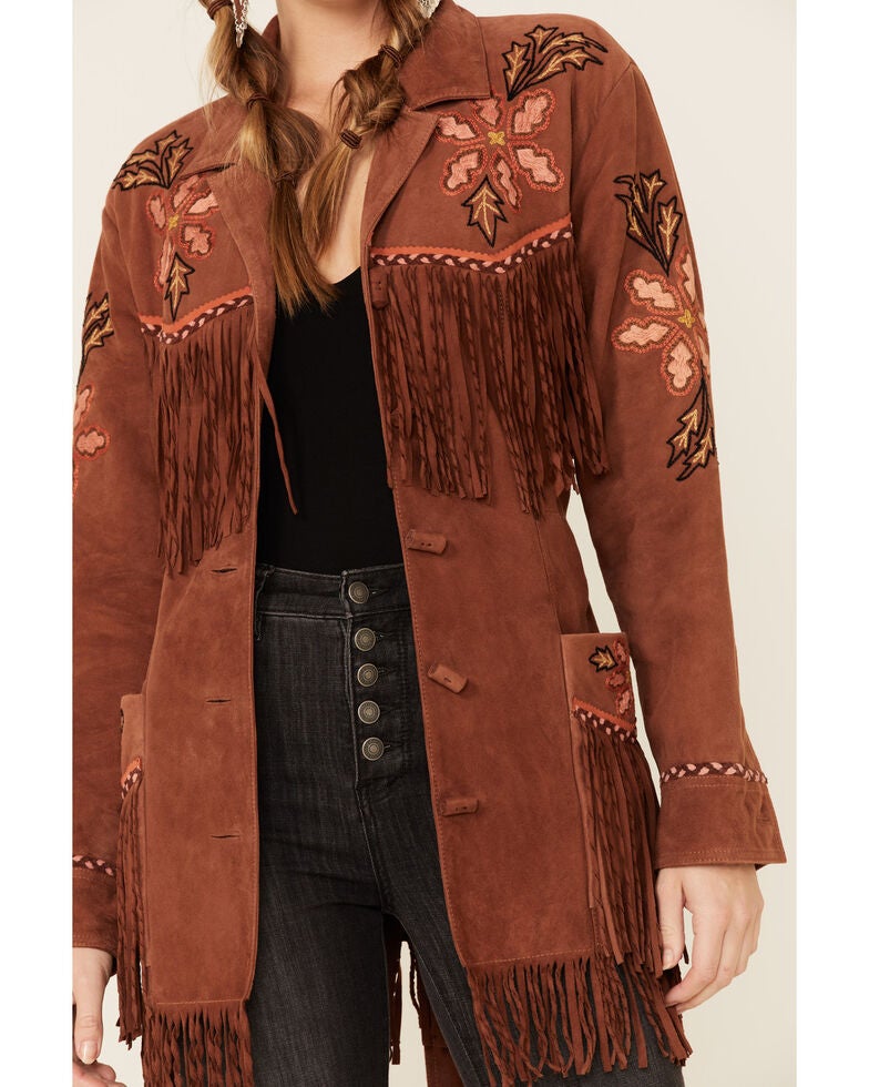 Double D Ranch Women's Viva Maria Fringe Suede Jacket | Sheplers