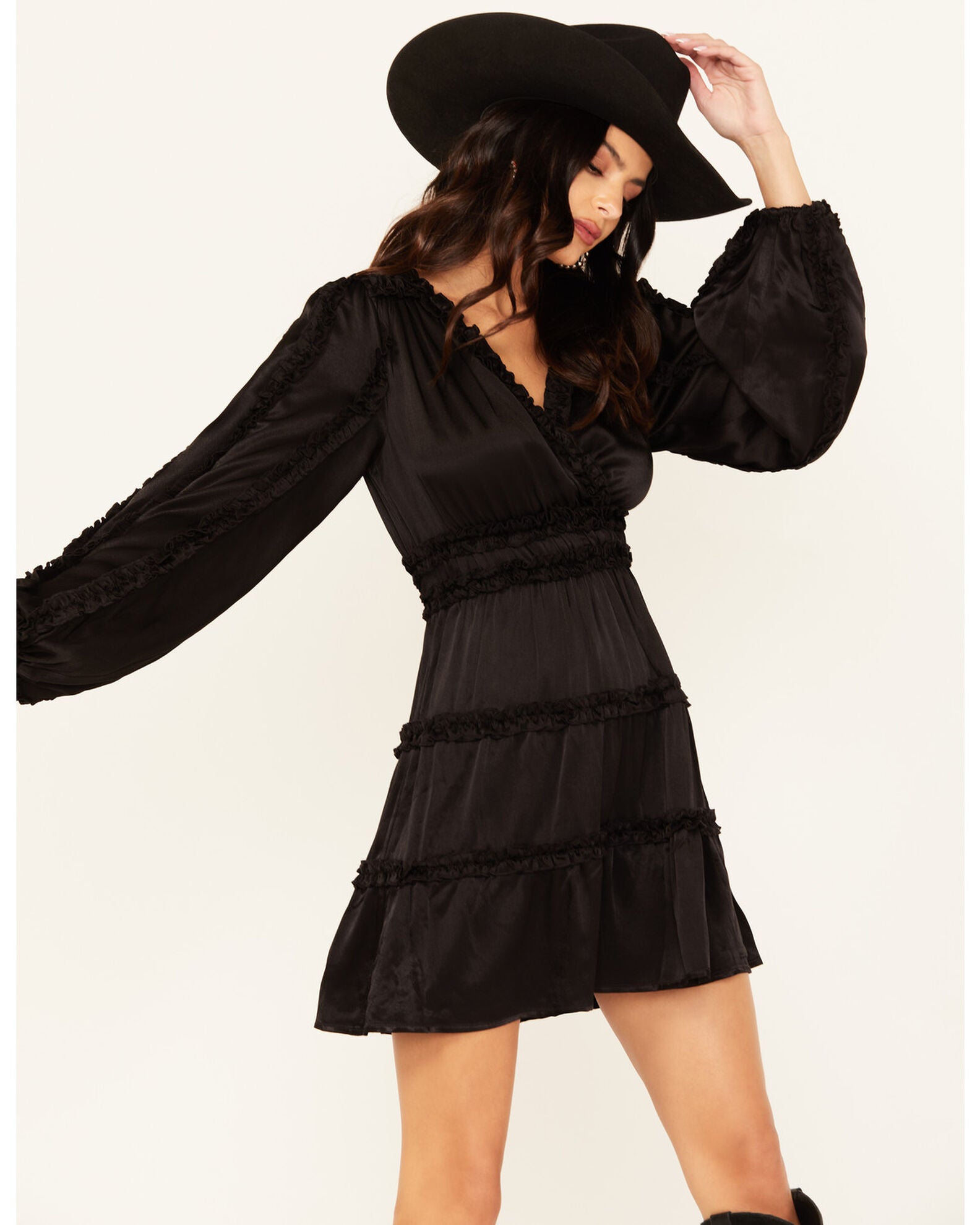 Product Name: Shyanne Women's Long Sleeve Ruffle Mini Dress