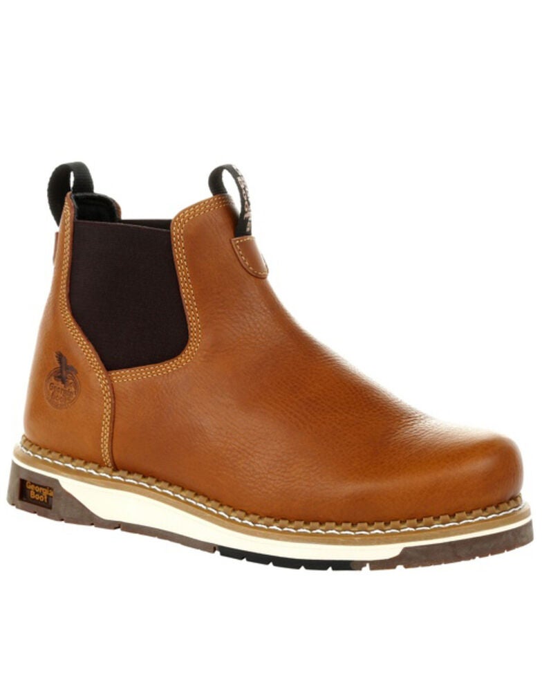 Georgia Boot Men's AMP LT Wedge Chelsea Work Boots - Soft Toe | Sheplers