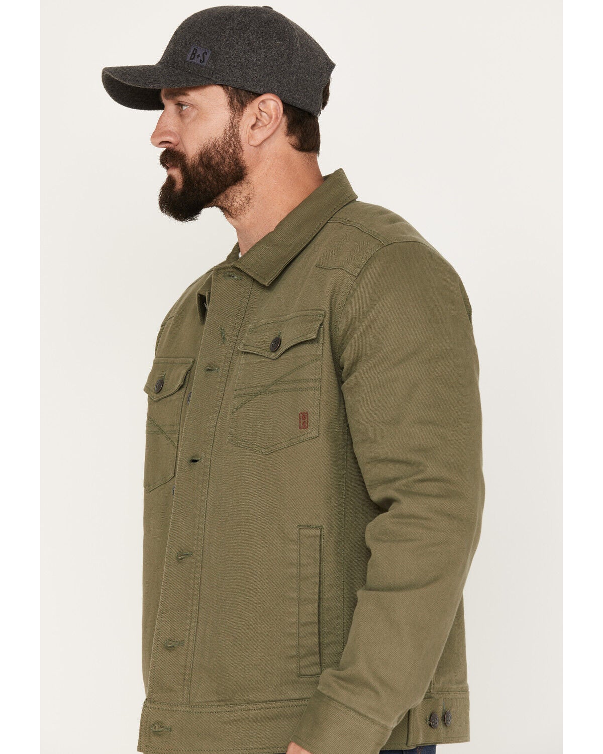 Brothers and Sons Men's Calvary Trucker Western Jacket, Sage