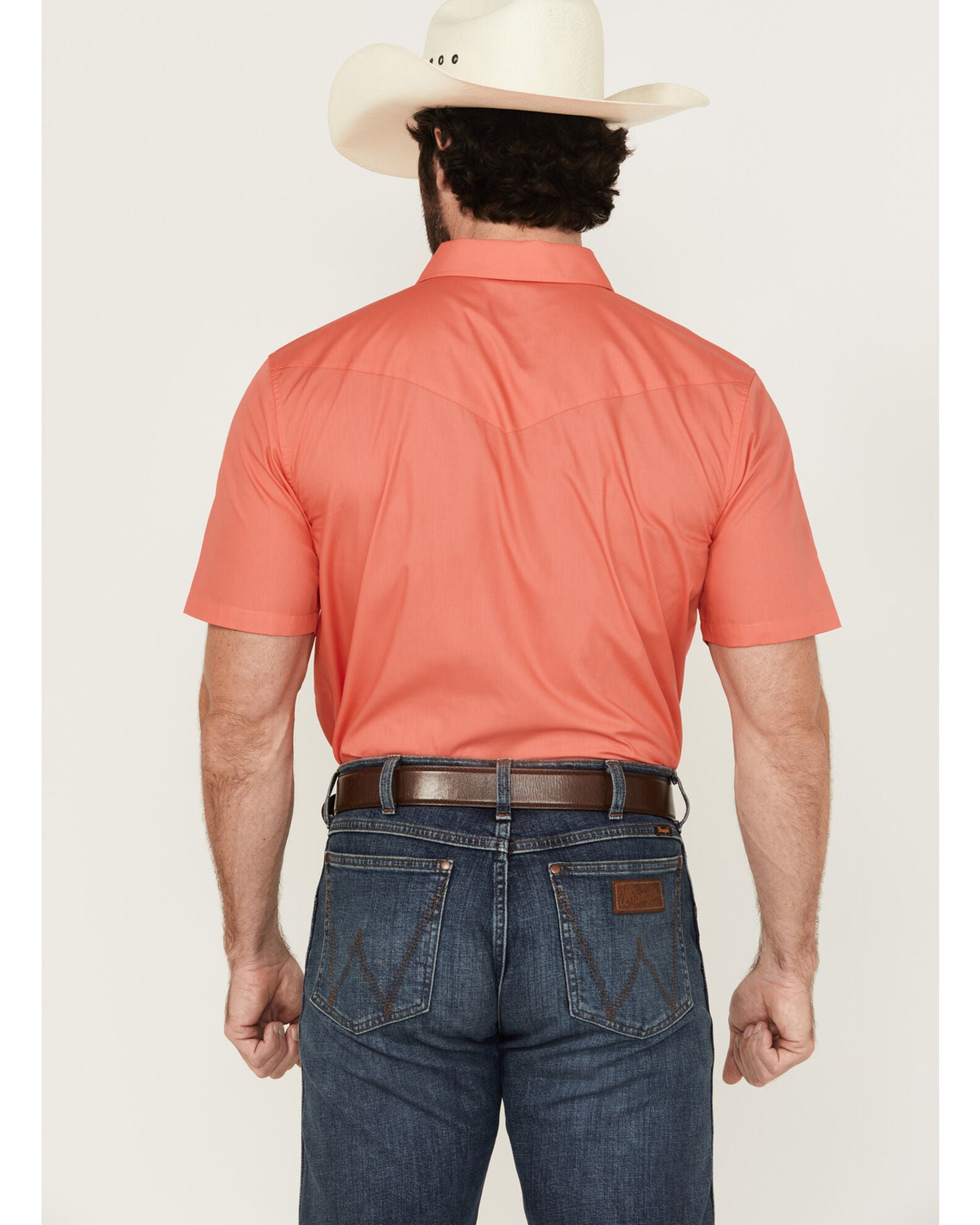 Gibson Trading Co Men's White Water Solid Short Sleeve Snap Stretch ...