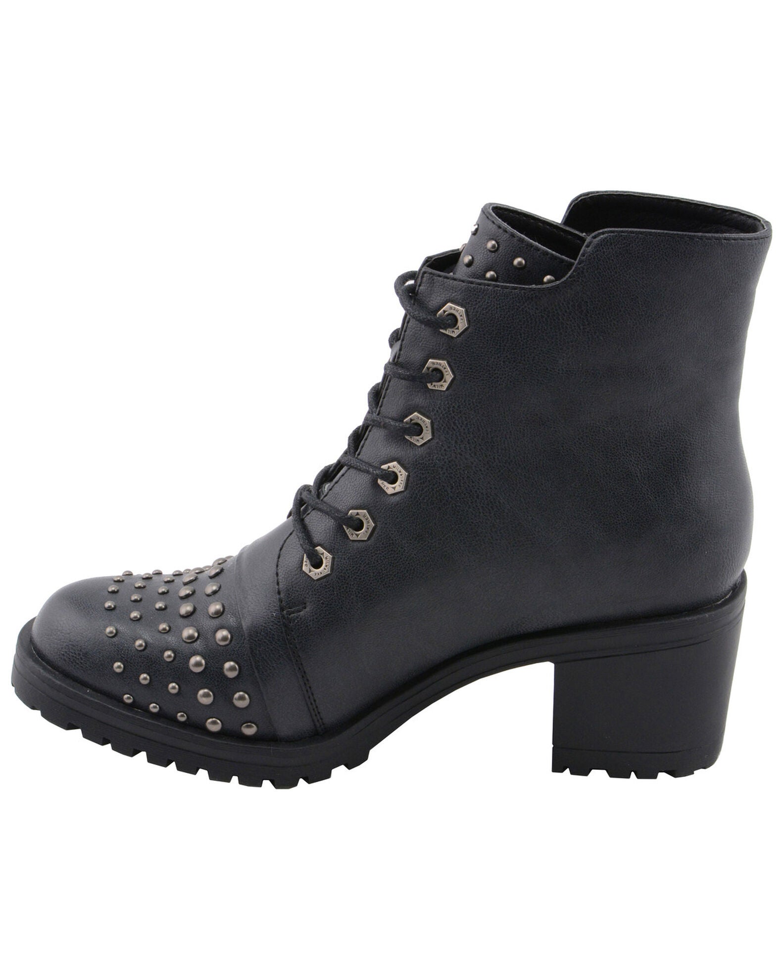 Product Name: Milwaukee Leather Women's Studded Rocker Boots - Round Toe