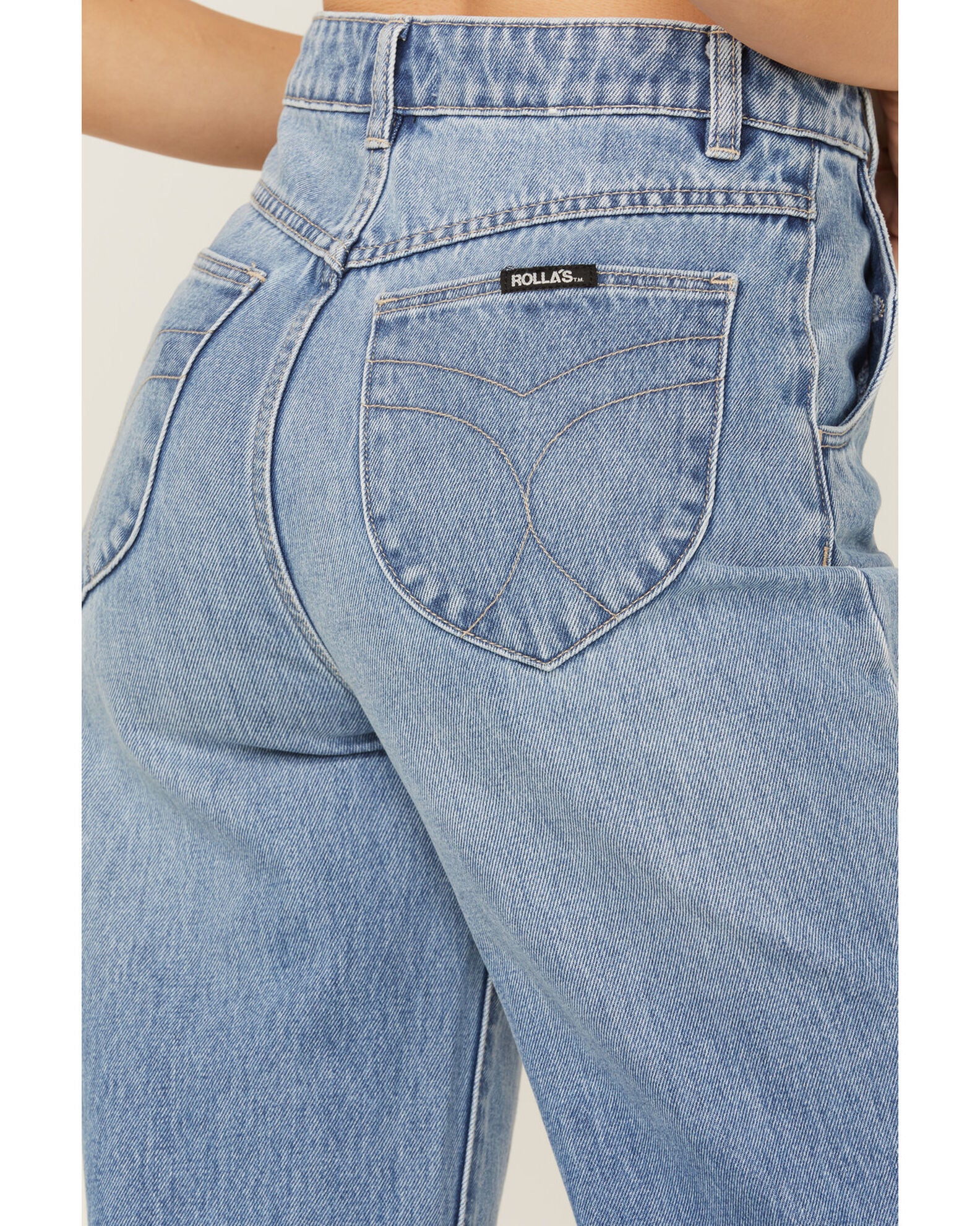 Rolla's Women's Heidi Light Wash High-Rise Wide Jeans | Sheplers