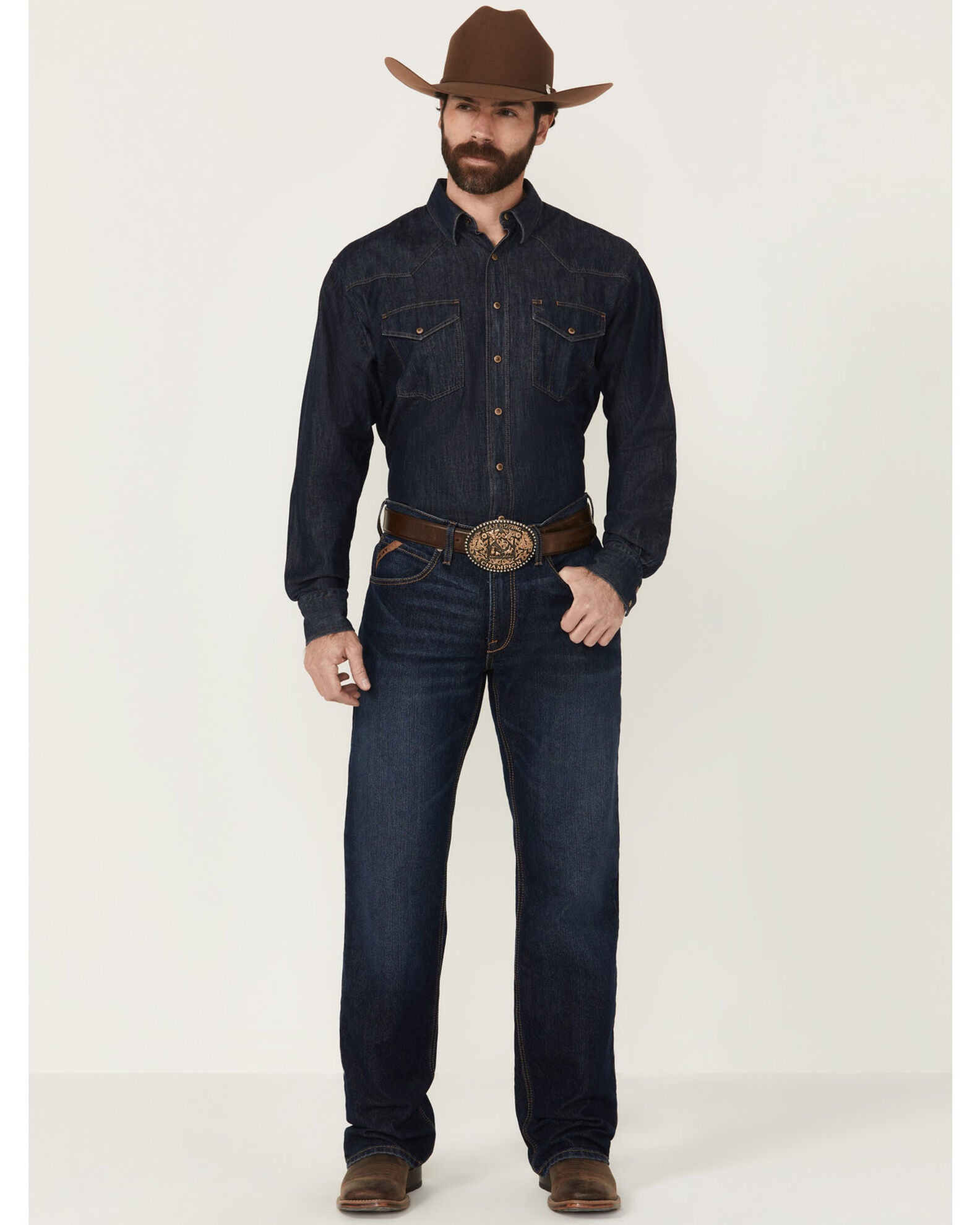 Product Name: Ariat Men's M4 Sullivan Murphy Dark Wash Relaxed Bootcut ...