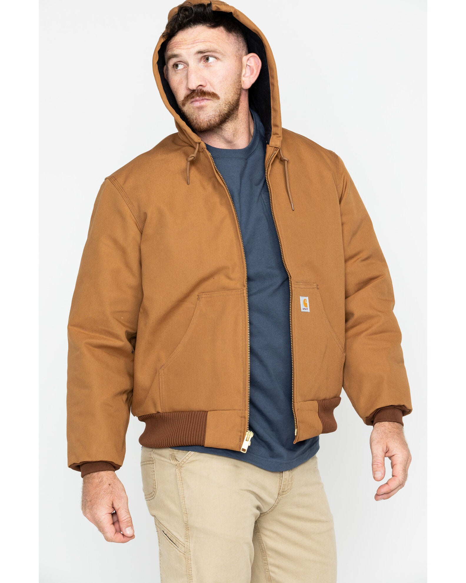 Carhartt Quilted Flannel-Lined Duck Active Jacket, Carhartt Brown