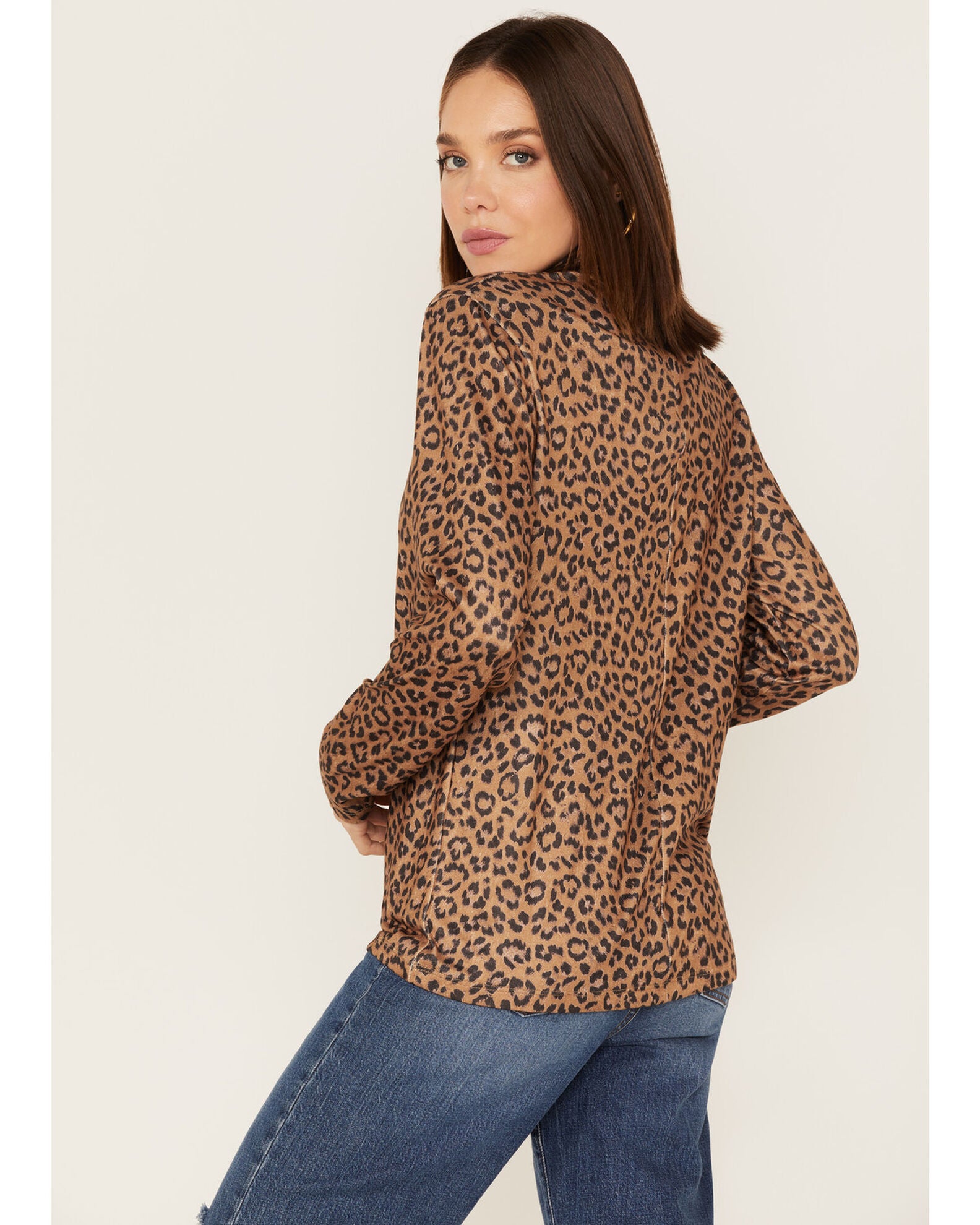 Tasha Polizzi Women's Kylie Leopard Print Turtleneck, Chocolate