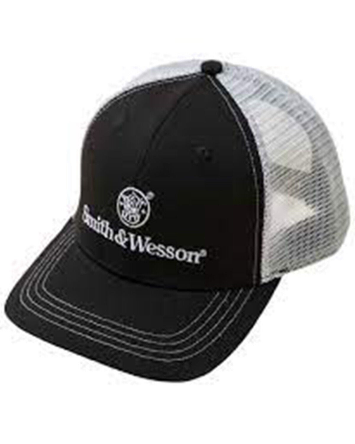 Smith & Wesson Classic Logo Trucker Hat, Black
