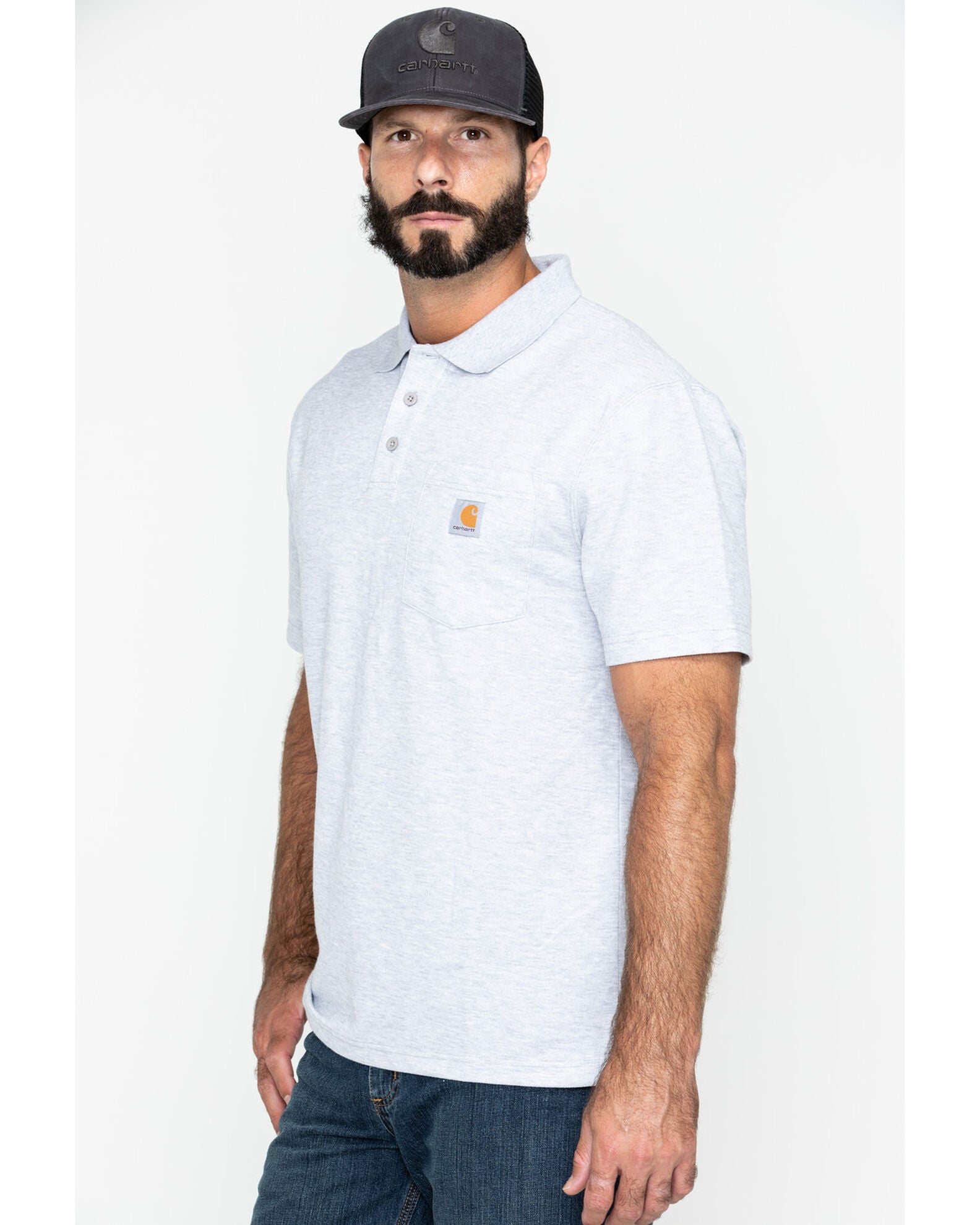 Product Name: Carhartt Men's Contractor's Pocket Short Sleeve Polo Work ...
