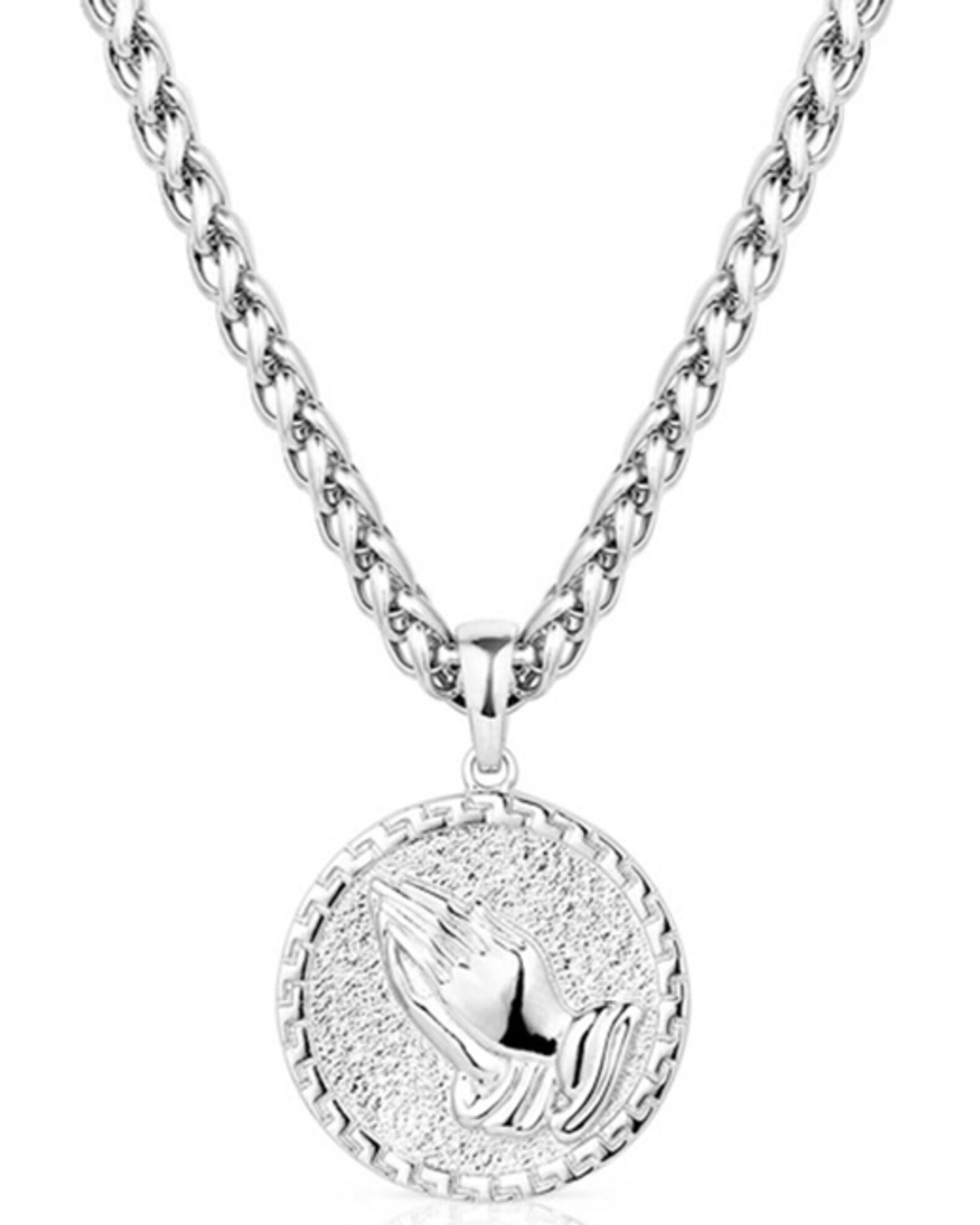 Praying hands pendant silver store