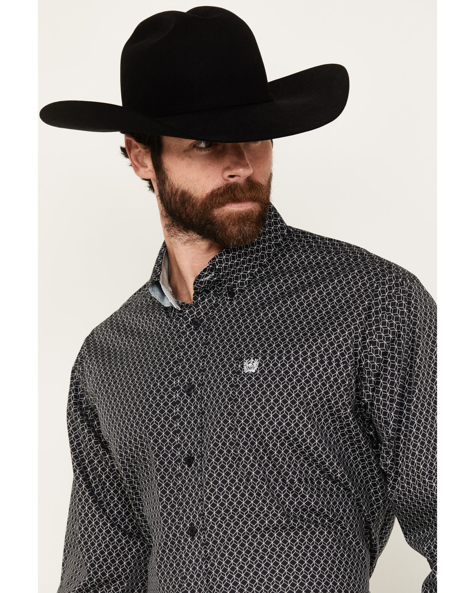 Product Name: Cinch Men's Geo Print Long Sleeve Button-Down Western Shirt