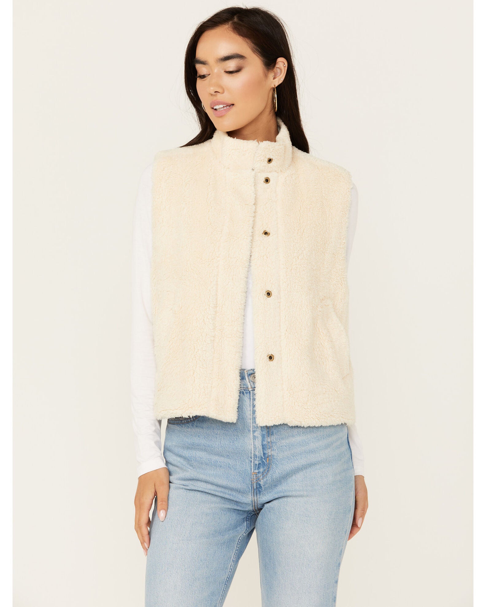 Product Name: Cleo + Wolf Women's Alice Reversible Sherpa and Plaid Vest