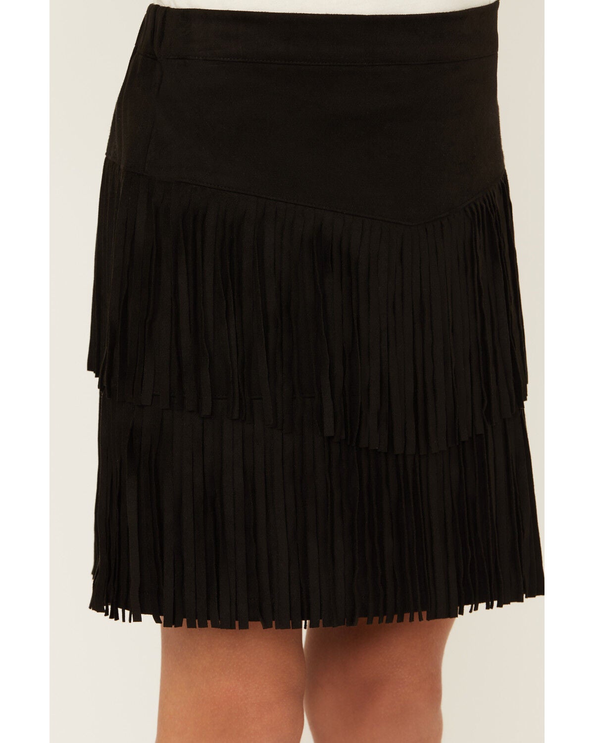 Trixxi Girls' Fringe Skirt , Black