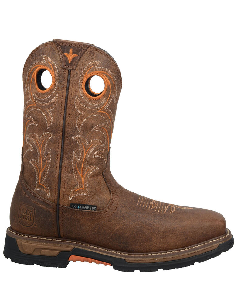 Dan Post Mens Storms Eye Waterproof Western Work Boots Broad Square