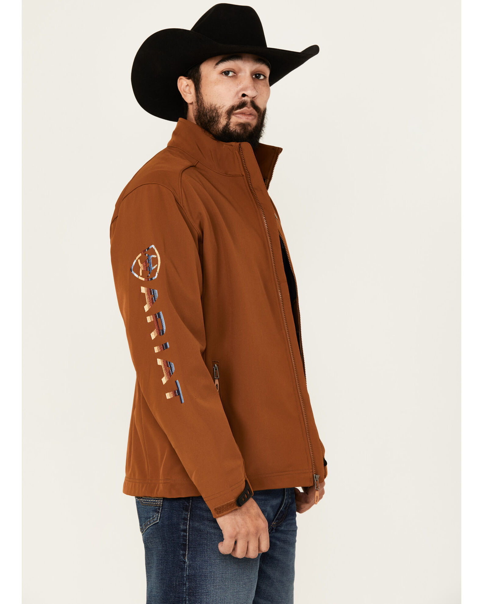 Ariat Mens Logo 20 Softshell Jacket Tall Chestnut