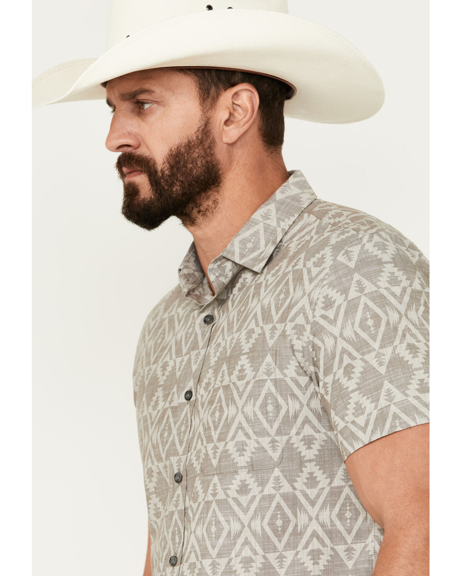 Pendleton Mens Deacon Southwestern Print Short Sleeve Button Down